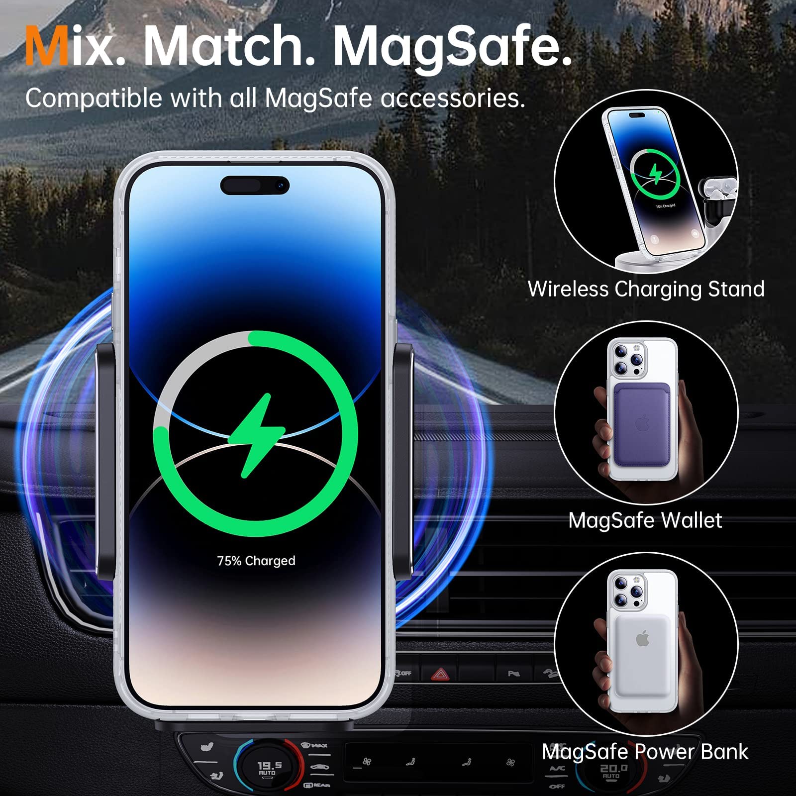 JUESHITUO iPhone 14 Pro Max Case 𝟐𝟎𝟐𝟯 𝗡𝗘𝗪 [Not Yellowing] [MiL-Grade Protection] [No.1 Strong Magnets] Magnetic Slim Clear Compatible with iPhone 14 Pro Max Protective Case 6.7inch,Silver White