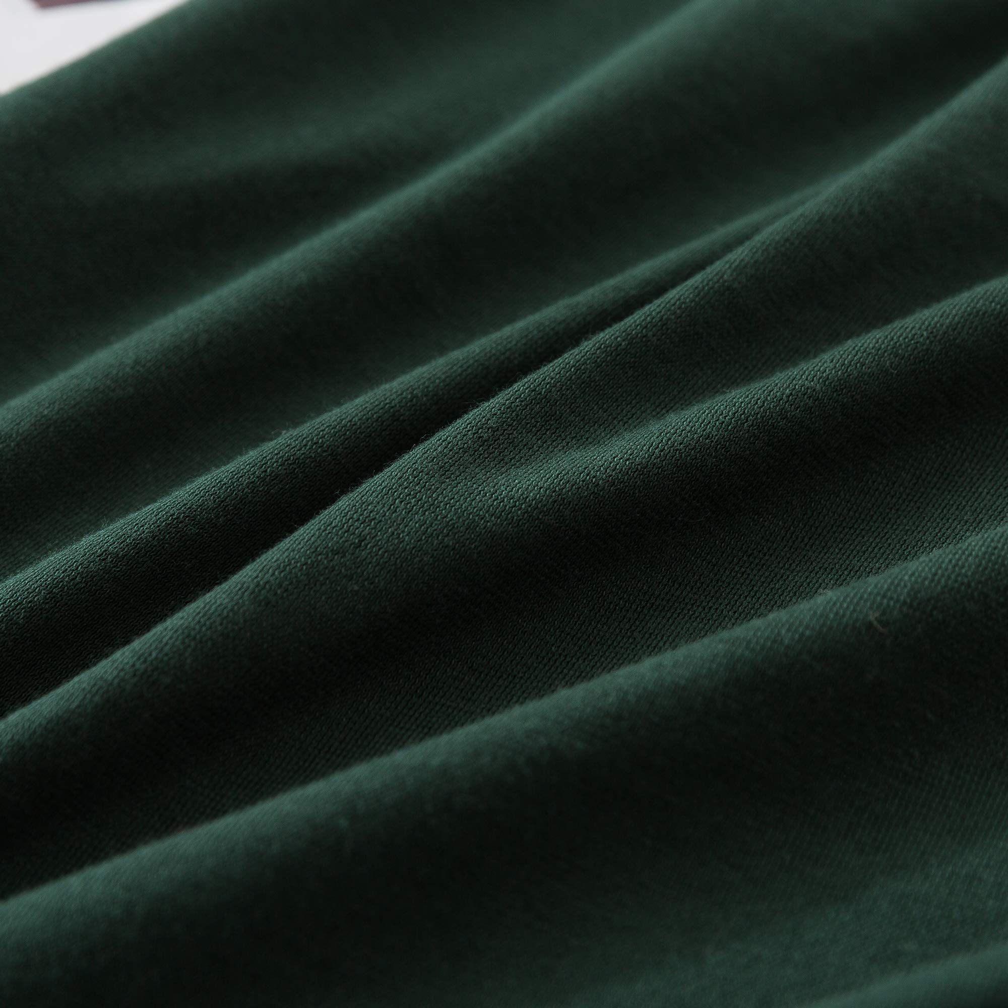Household 100% Jersey Cotton Pillowcase 20βx54β-Light Weight, Comfortable, Super Soft Pillow Case with Envelope Closure Extremely Durable(Dark Green, Body Size Pillowcase)