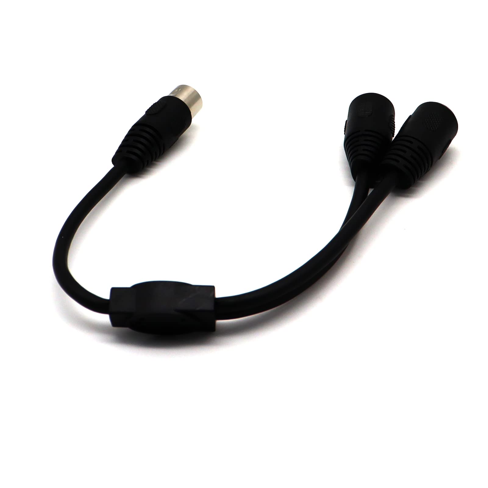 LOKEKE 7 Pin DIN MIDI Splitter Cable, 7 Pin DIN DIMI Male to 2 Din 7 Pin Female Y Cable Cord Wire Audio Socket for Bang Olufsen Naim(7Pin to 7Pin)