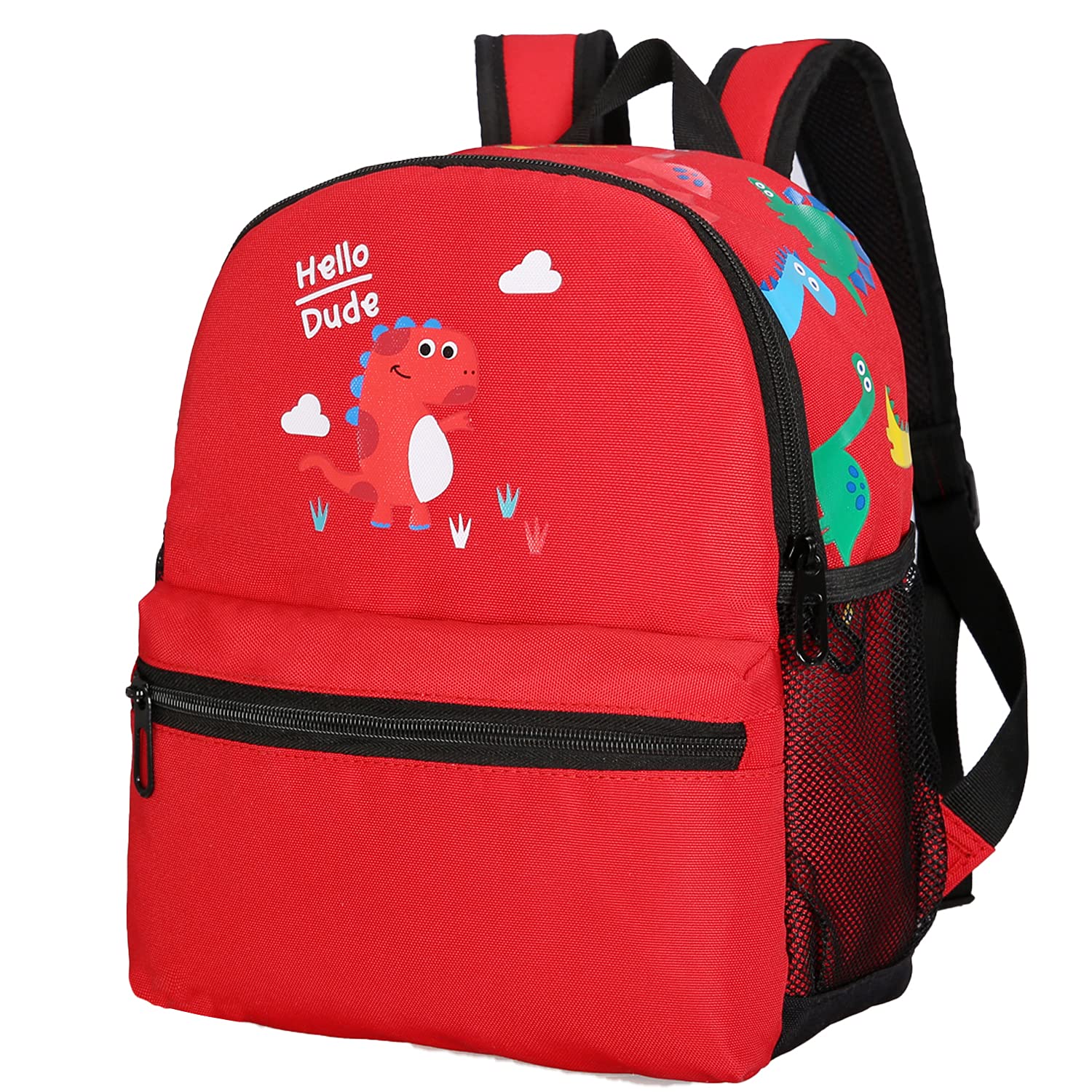 Kids Toddler Backpack Boys with Strap Dinosaur Kindergarten Leash Bookbag(Pink)