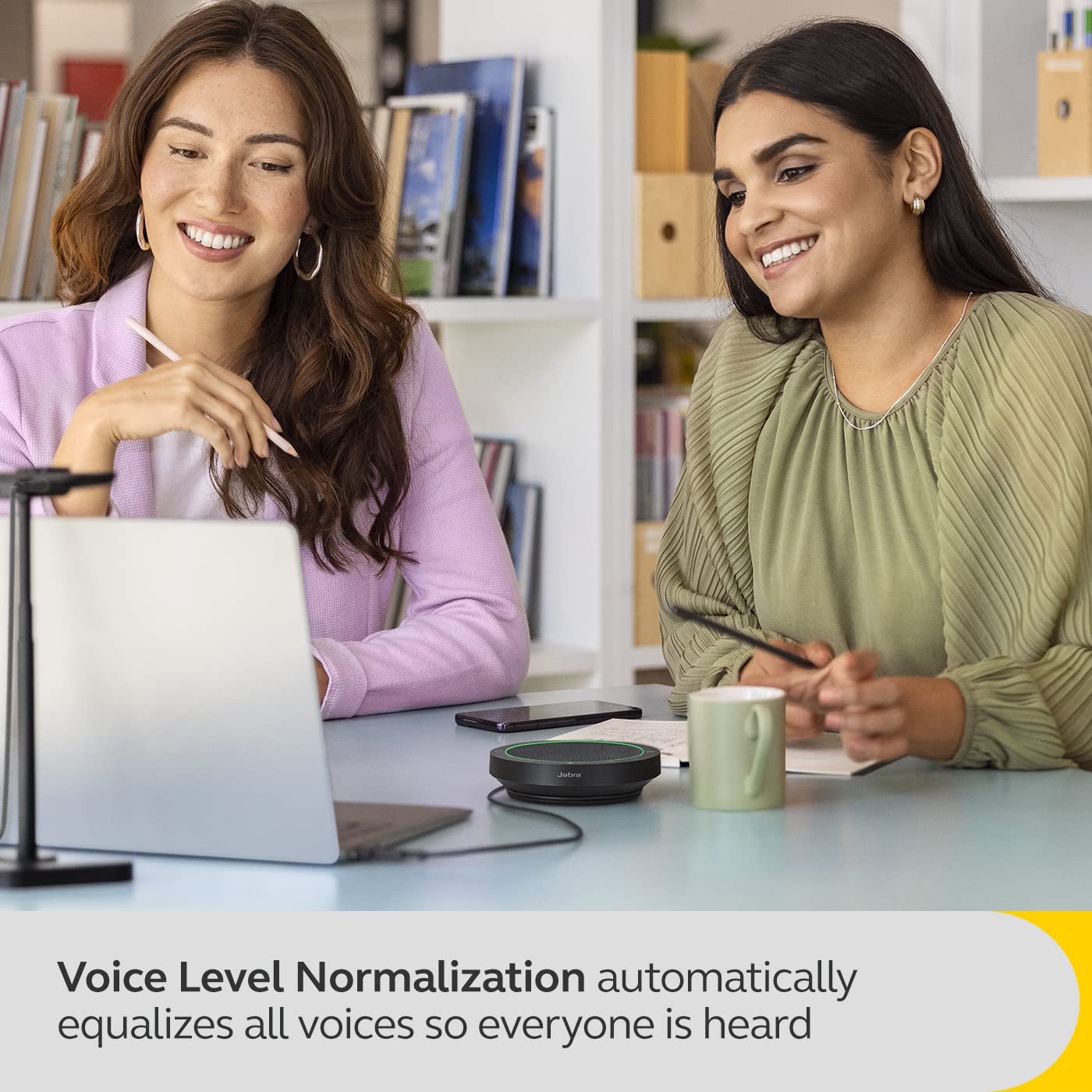 Jabra Speak2 40 Portable Speakerphone - 4 Noise-Cancelling Mics, 50mm Full Range Speakers with Wideband Audio for Clear Sound, USB-A/USB-C Connections - Certified Microsoft Teams Speaker - Dark Grey