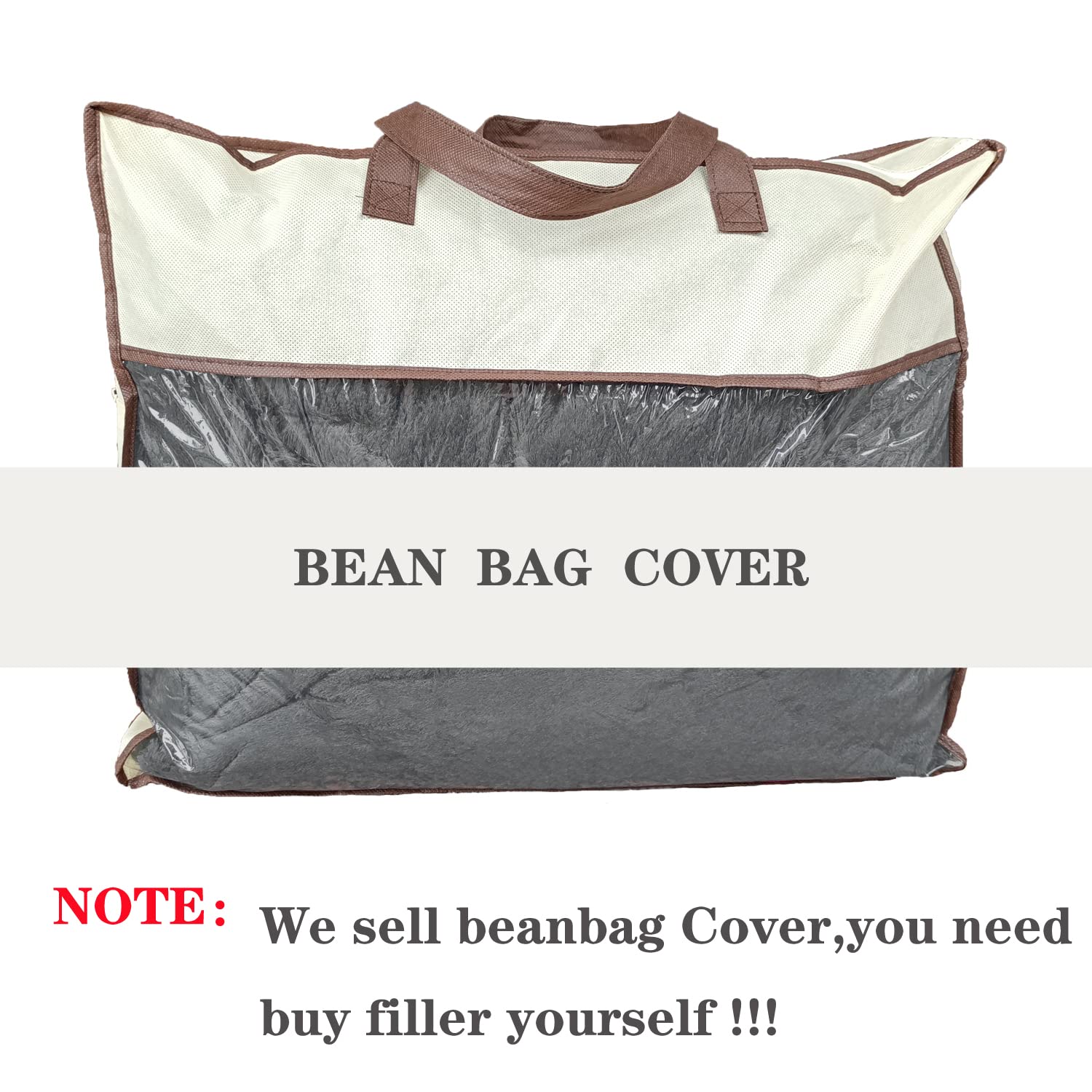 Halatua Bean Bag Sofa Cover (Skin Pink, 5FT(D130*H60cm) ONLY Cover)