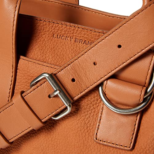 Lucky Hahn Mini Tote, Cognac Brown