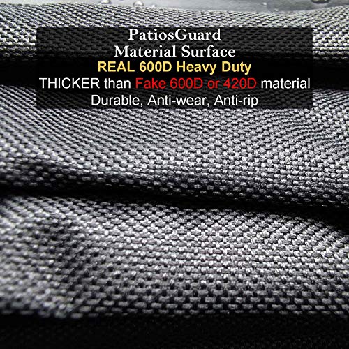 PatiosGuard 4FT Firewood Log Rack Cover, 600D Heavy Duty with Waterproof PVC Lining (4-Feet: 48" L x 24" W x 42" H)