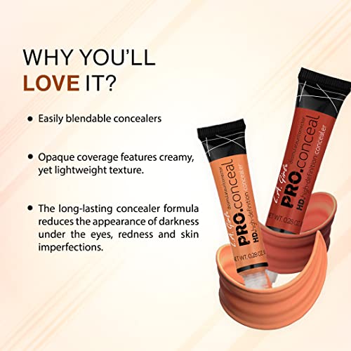 L.A. Girl Hd Pro Conceal, Reddish Corrector, 0.28 oz