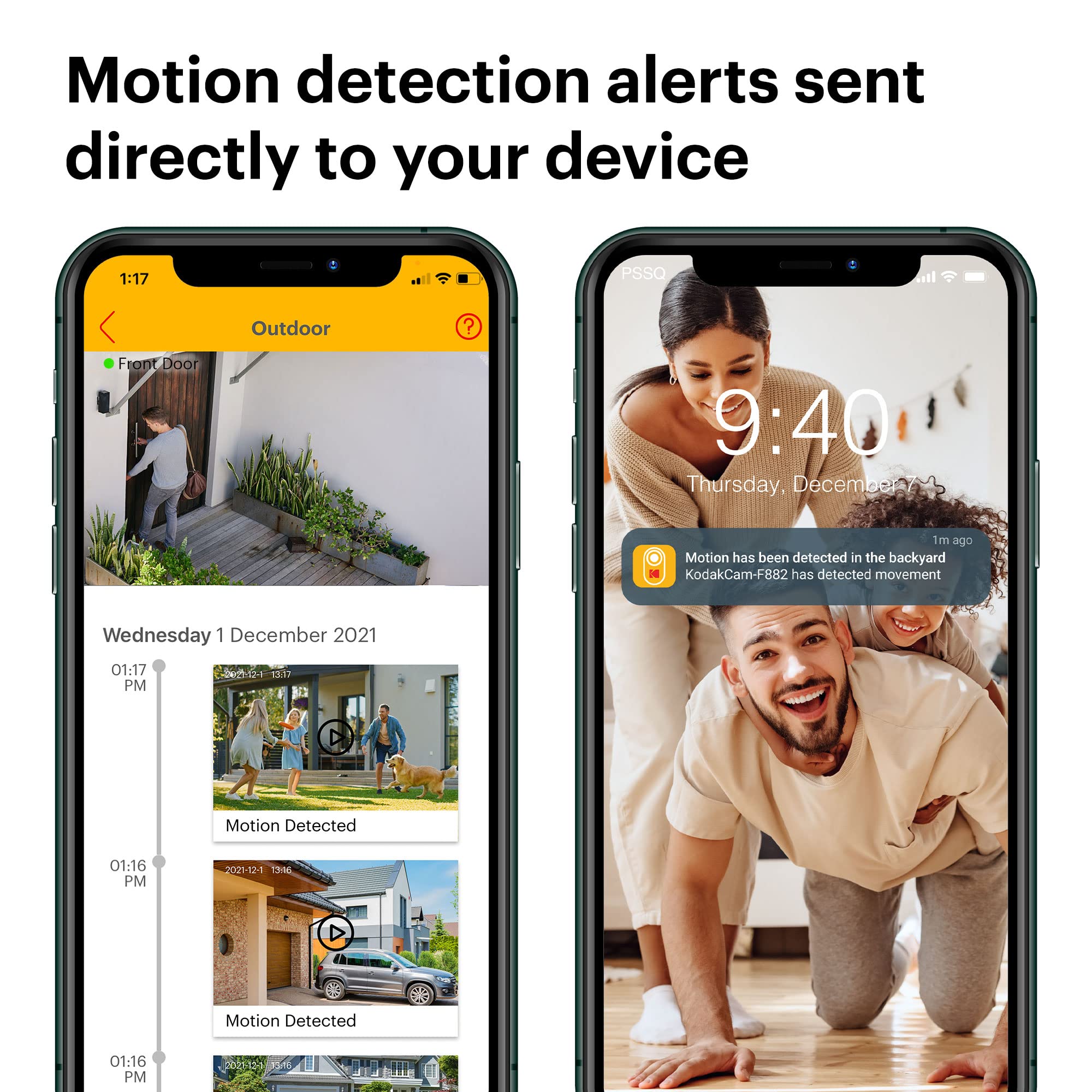 KODAK Infinio F882 Long Range Smart Security Cameras, Dual Pack (2) HD Outdoor Camera, Wire-Free, up to 90 Days Battery Life, Weather-Proof, iOS and Android App. No Subscription Fee.