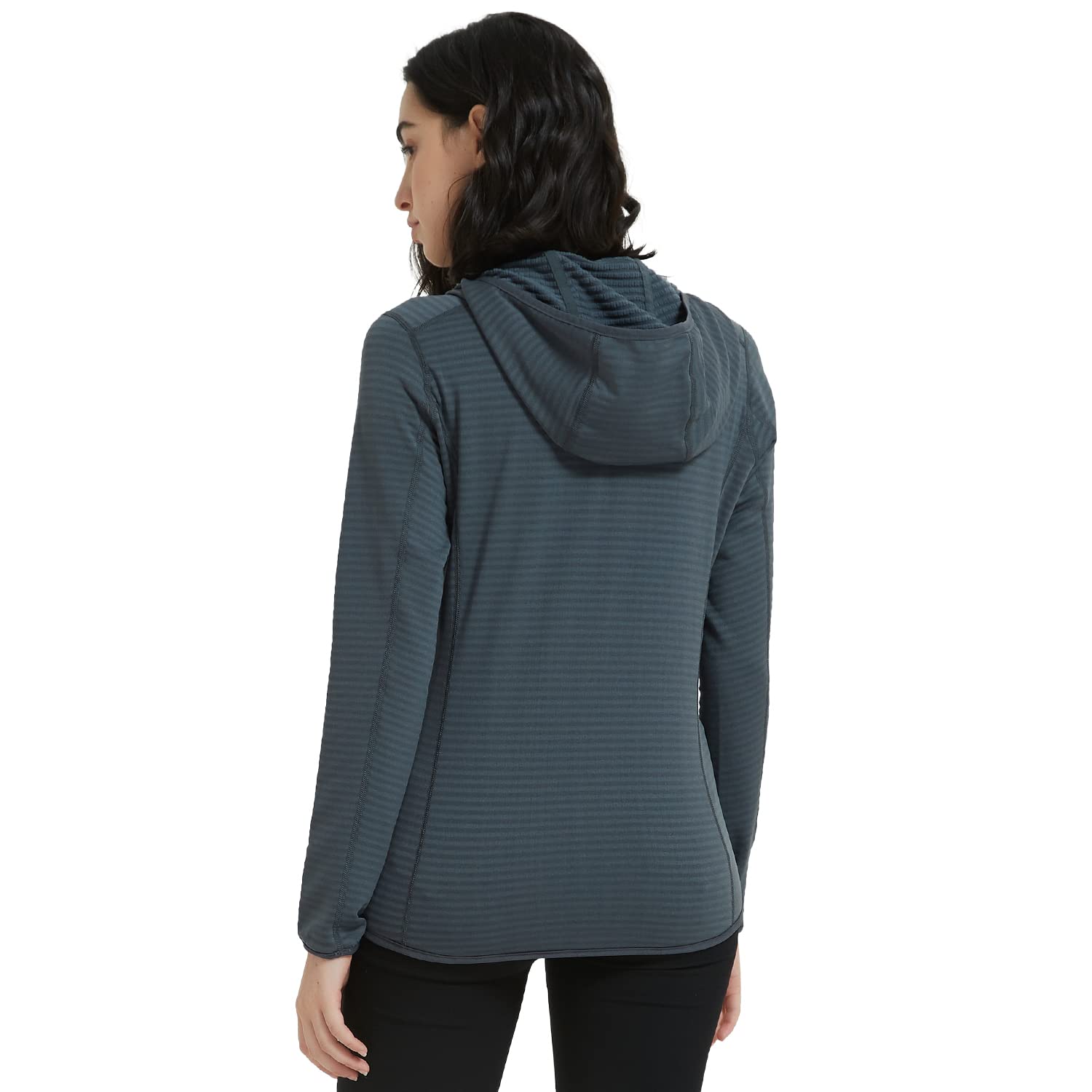 METARINO Womens Athletic Jacket Hooded Sweatshirt Full Zip Lightweight Track Active Hoodie Jacket for Workout,Running,Sports,Dark Grey,Medium (MATA-6327)
