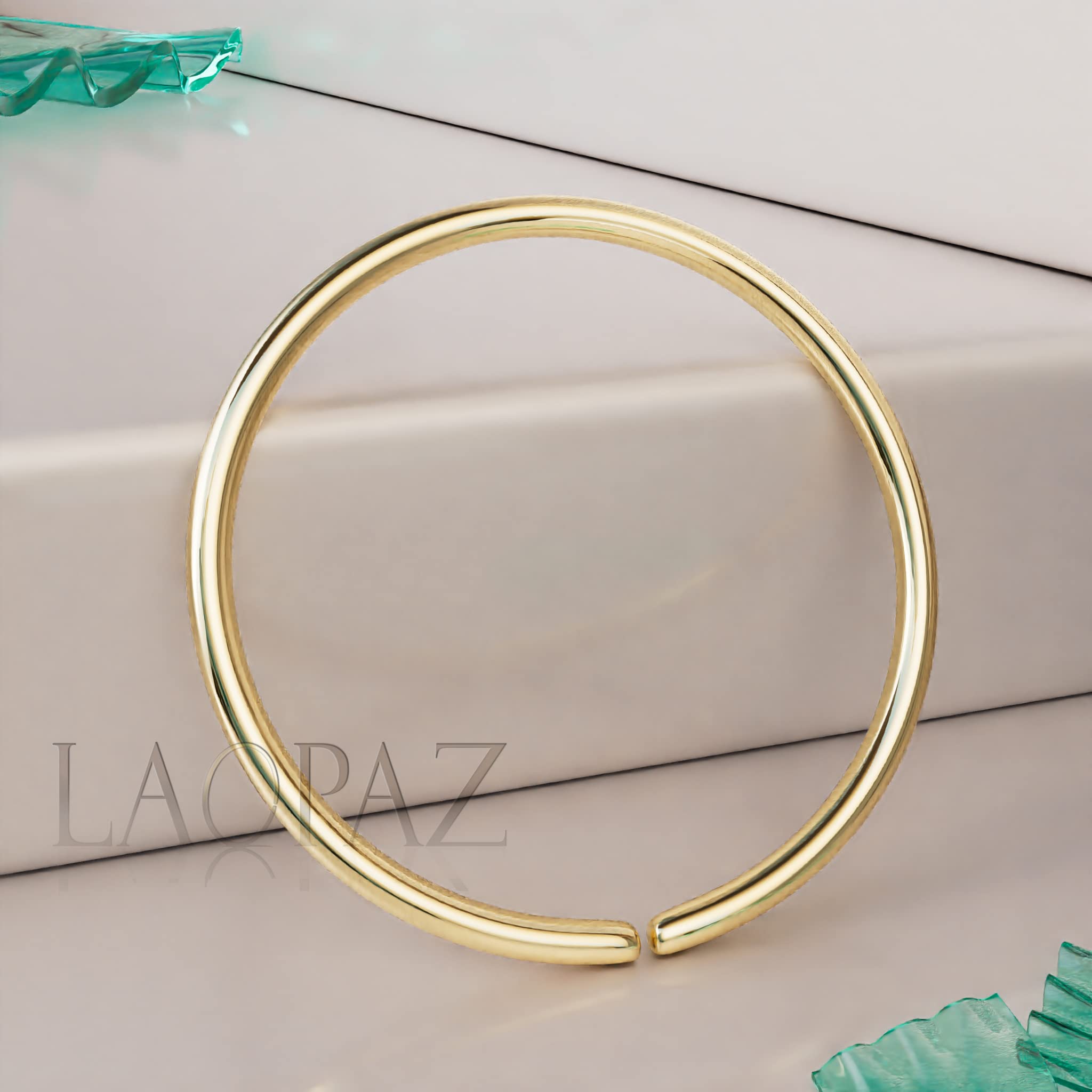 LAOPAZ Tiny Belly Button Ring - Dainty Belly Button Hoop Piercing - Hypoallergenic Belly Jewelry Unisex (Plain Gold)