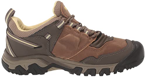 KEEN Women's Ridge Flex Low Height Waterproof Hiking Boots, Safari/Custard, 7