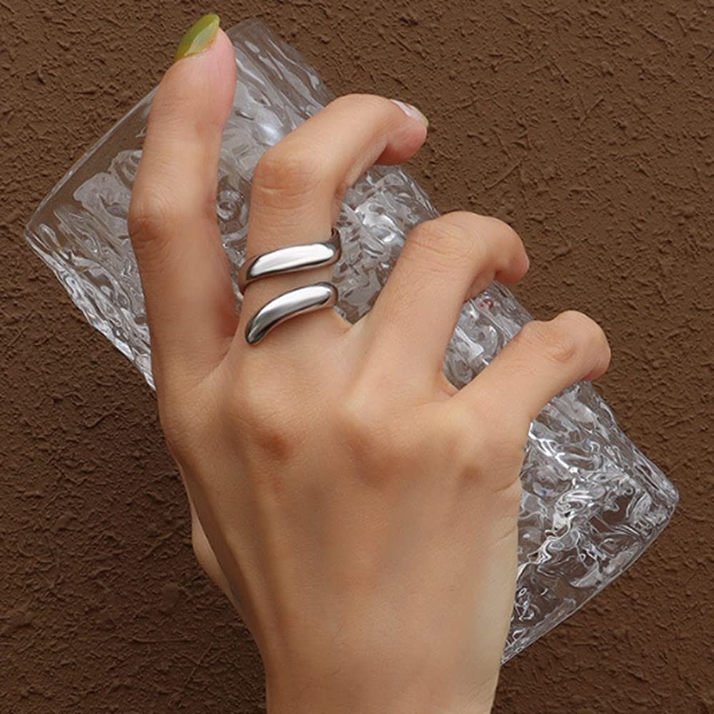 Jude Jewelers Stainless Steel Snake Wrap Style Statement Promise Cocktail Party Wedding Anniversary Biker Ring (Silver, 10)