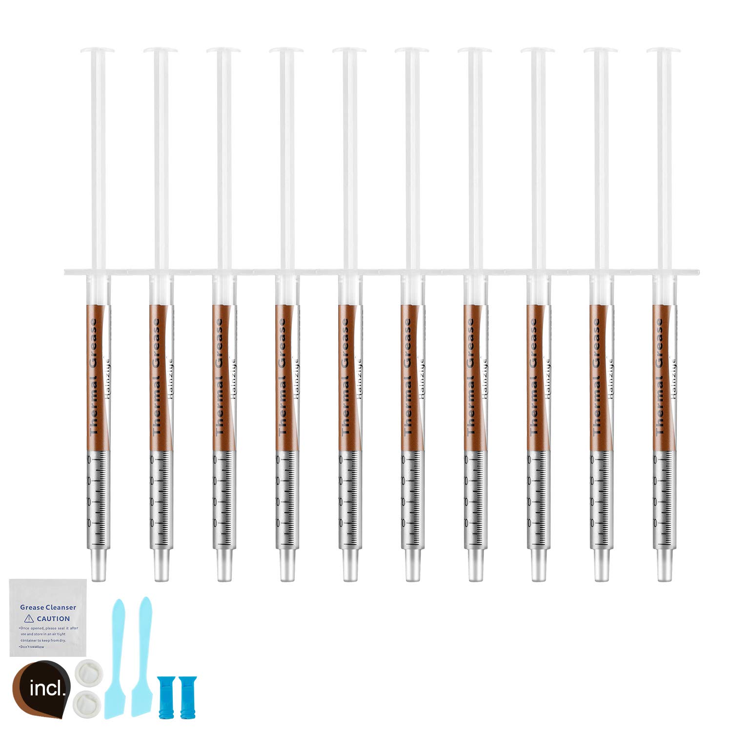 HY-710-10pcs(1PCS-1g)-Thermal Conductivity:>3.14W/m-CPU Thermal Heatsink Paste Grease Compound Non-Conductive for pc CPU gpu PS4 .10 Grams