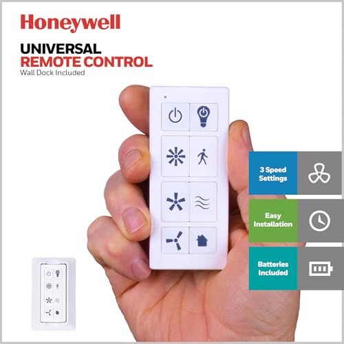 Honeywell Ceiling Fans Bonterra, 52 Inch Contemporary Indoor LED Ceiling Fan with Light and Remote Control, Dual Finish Blades, Reversible Motor - Model 50610-01 (Brushed Nickel)