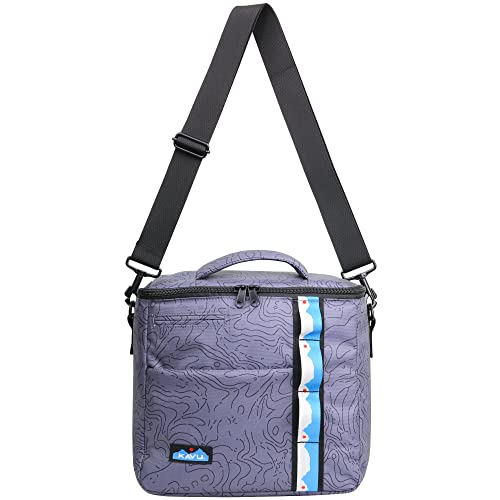 KAVU Snack Sack Insulated Crossbody Leak Proof Cooler Bag-Stone Topo