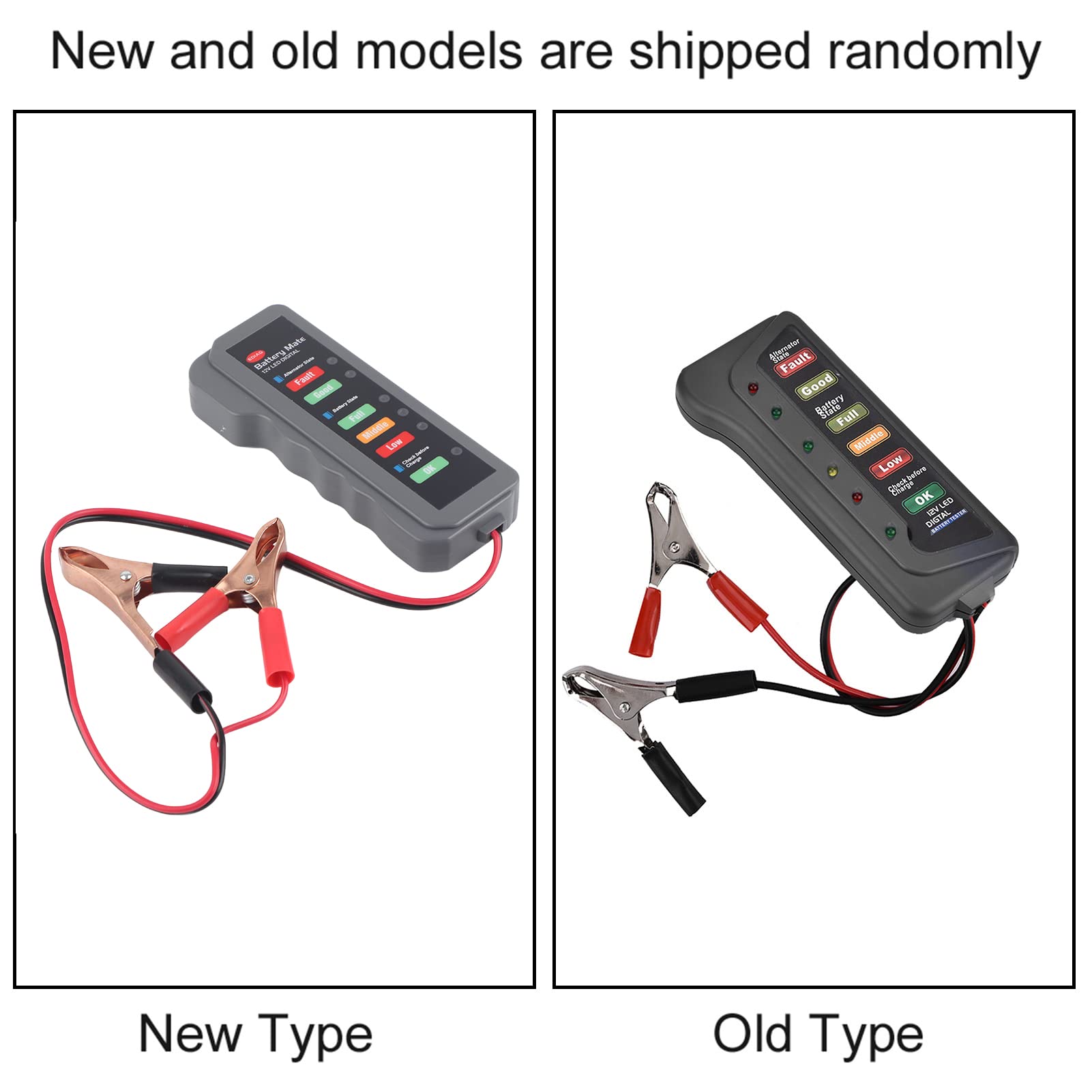 KIMISS Battery Tester, 12V LED Digital Car Motorcycle Battery Load Tester Analyzer Alternator Cranking Check Battery Condition and Alternator Charging