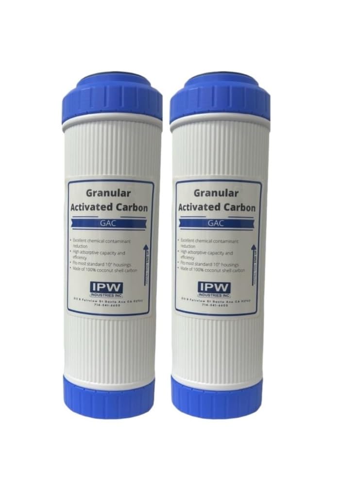 IPW Industries Inc. Granular Activated Carbon Water Filter Cartridges Compatible with Hydro Life 52412, C-2063 Models – Removes Bad Taste & Odor – Whole House Replacement Filter Cartridge - Pack of 2