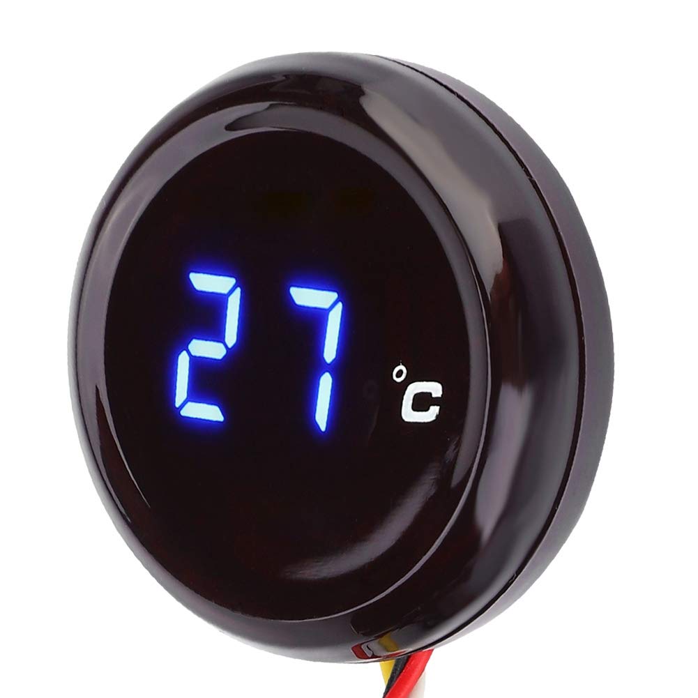 KIMISS Digital LCD Engine Temp Gauge, Universal Digital Thermometer Water Temperature Meter Gauge (Blue Light)