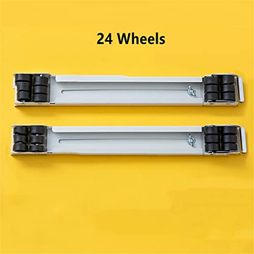 JFGJL Washing Machine Stand Movable Adjustable Refrigerator Base Mobile Roller Bracket 24 Wheel Universal Washing Machine Dryer Holder (Color : Gray)