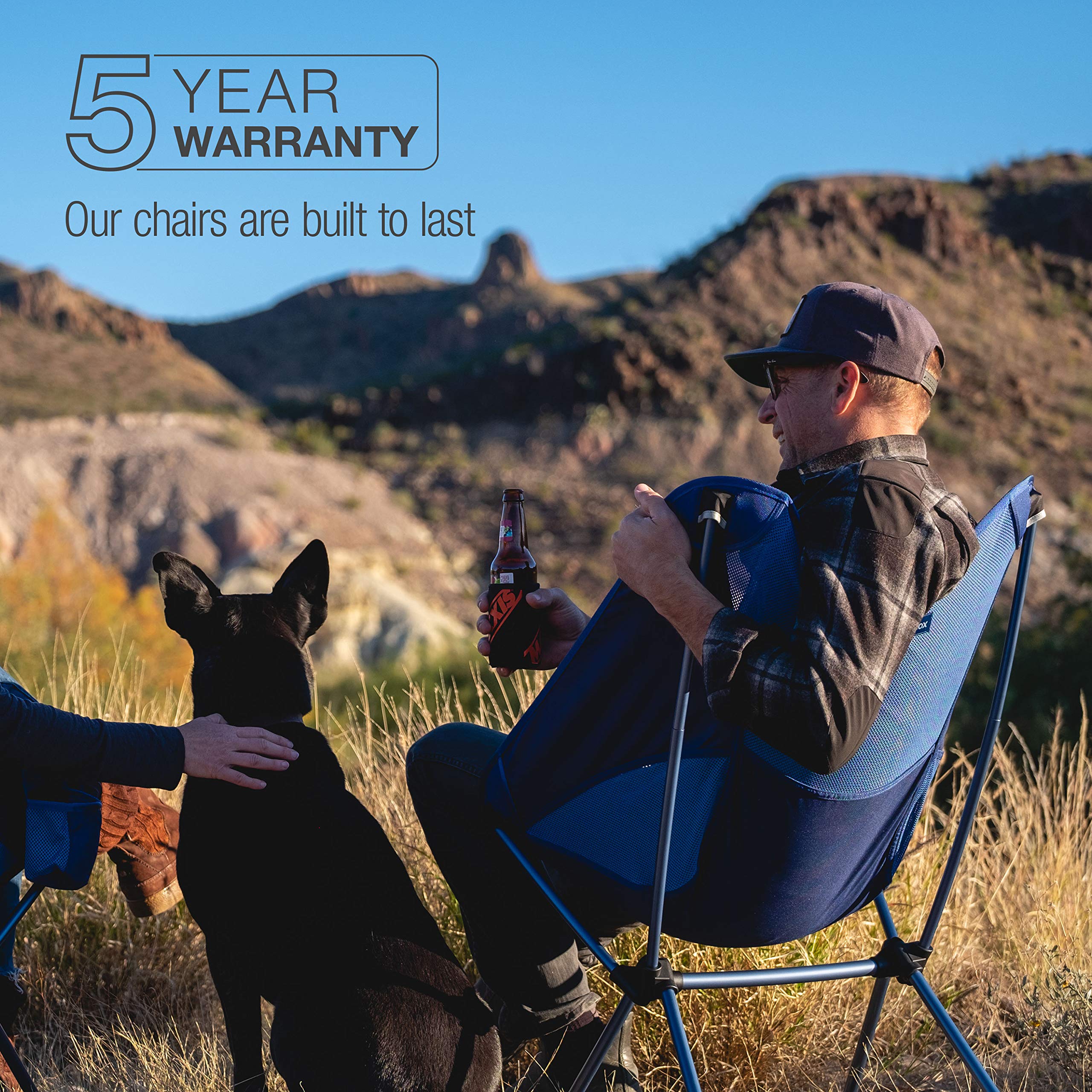 Helinox Chair One XL Lightweight, Portable, Collapsible Camping Chair, Black
