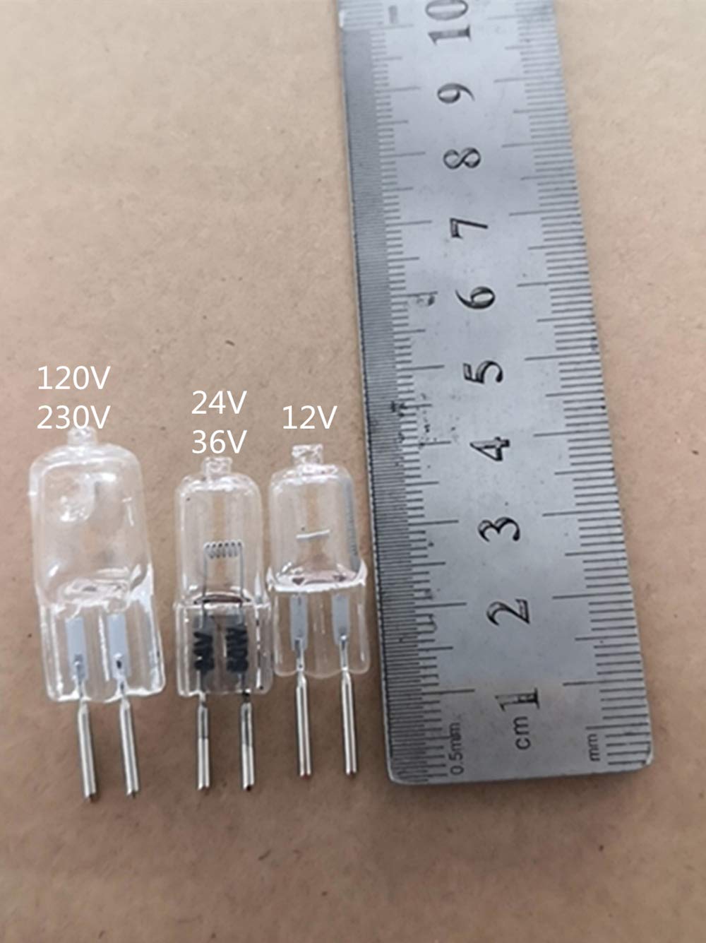 JKLcom G5.3 Halogen Bulbs 20 Watt G5.3 12V 20W Halogen Bulbs JC Bi-Pin Base Light 20 Watt 12 Volt Halogen Light Lamps,Low Voltage 12V,Clear Glass Lens,Warm White 2700K,10 Pack