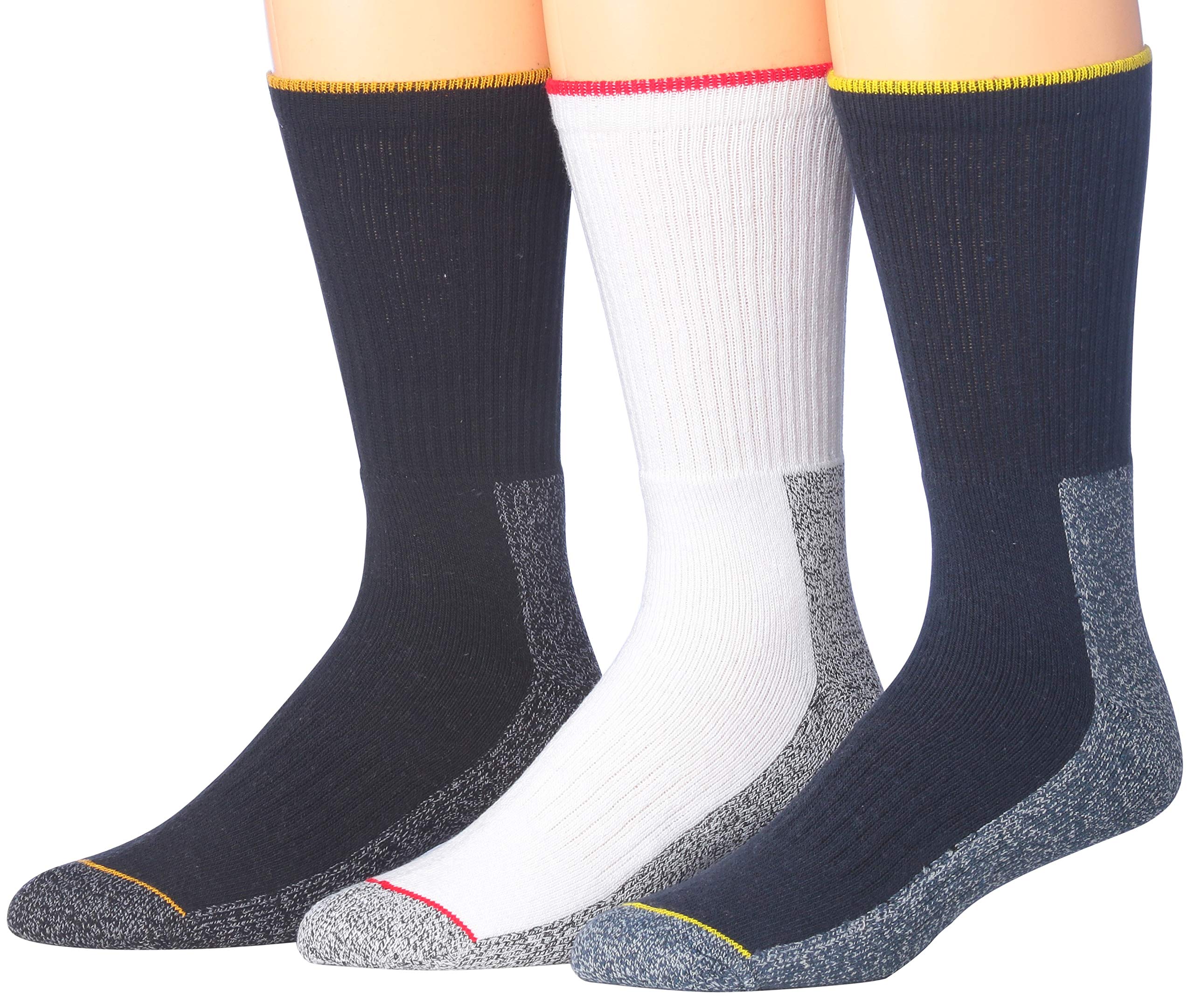JAMES FIALLO Men's Outdoor Heavy Weight Boot Hiking Socks 3-Pair Pack