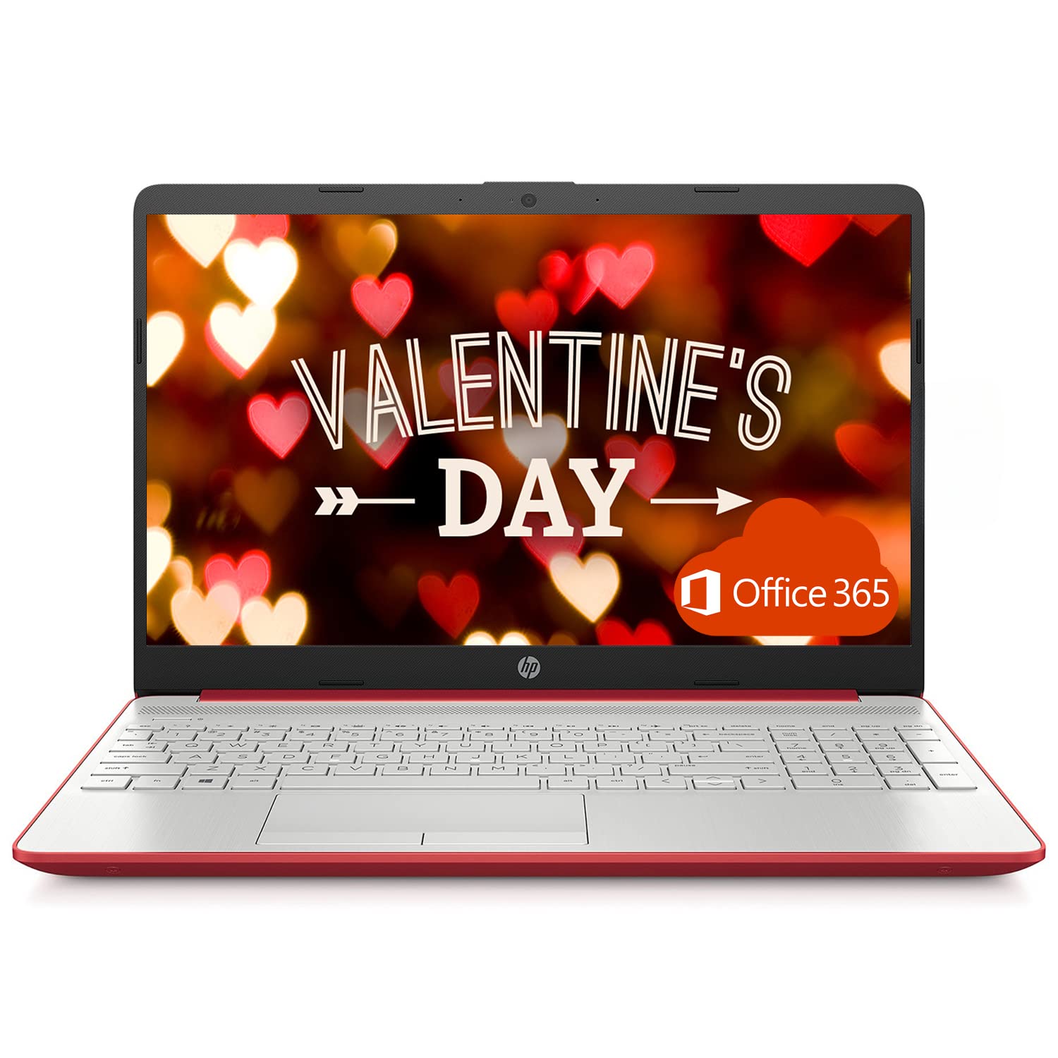 HP 2022 Newest Pavilion 15.6" HD Laptop, Intel Quad-core Pentium Processor, 8GB RAM, 128GB SSD, 11 Hr Battry Life, HD Webcam, Bluetooth, HDMI, USB Type-C, Scarlet Red, Win 10 + 1 Year Office 365