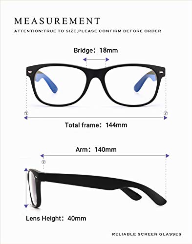 KALIYADI Blue Light Blocking Glasses UV400 Clear Lens Anti Eyestrain& headache Computer Glasses for Men Women(2 pack)