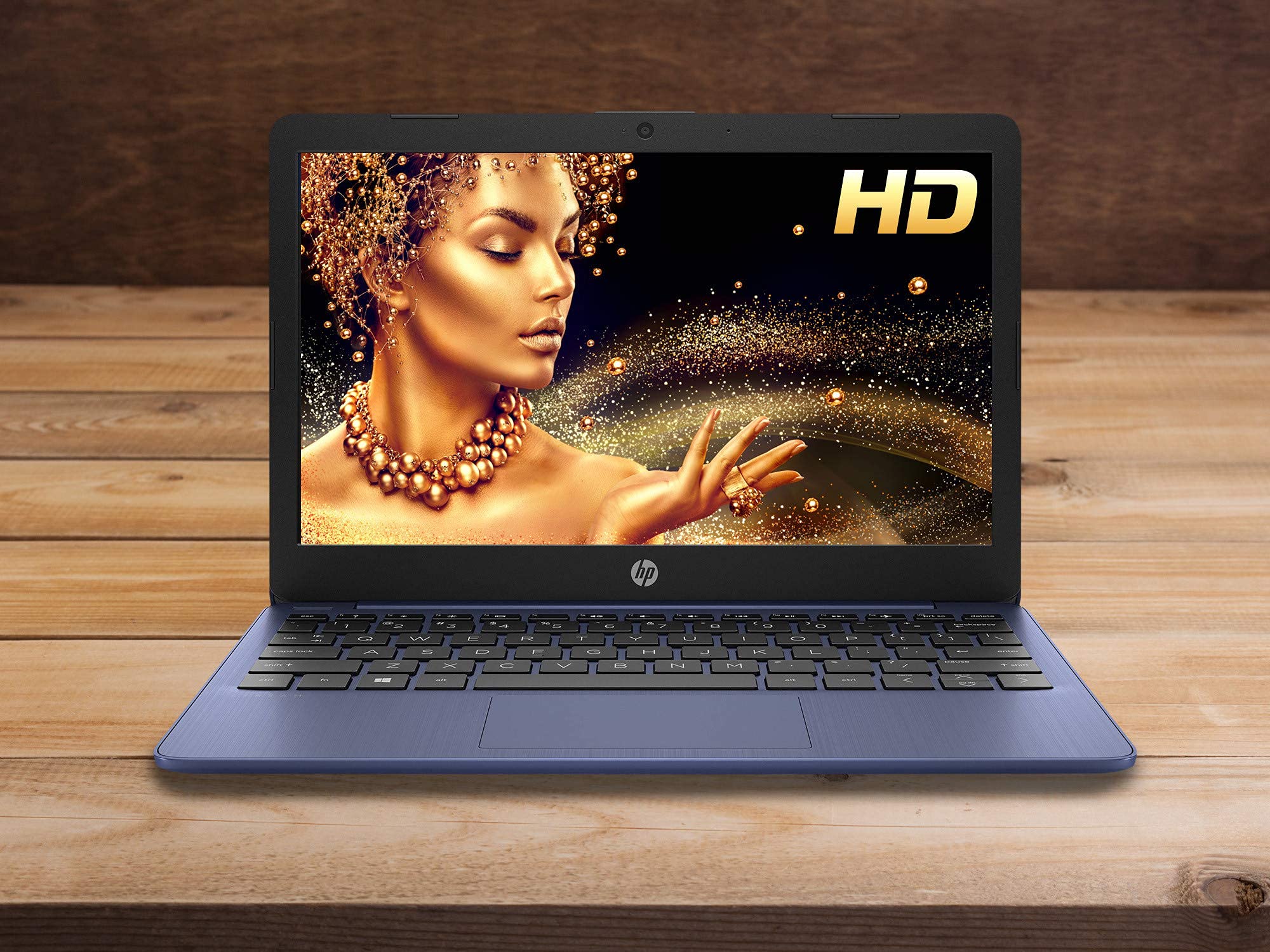 HP Stream 11 (16V14UA) Laptop, 11.6-inch HD Display, Intel Celeron N4000 Upto 2.6GHz, 4GB RAM, 32GB eMMC, HDMI, Card Reader, Wi-Fi, Bluetooth, Windows 10 Home S - (Blue) (Renewed)