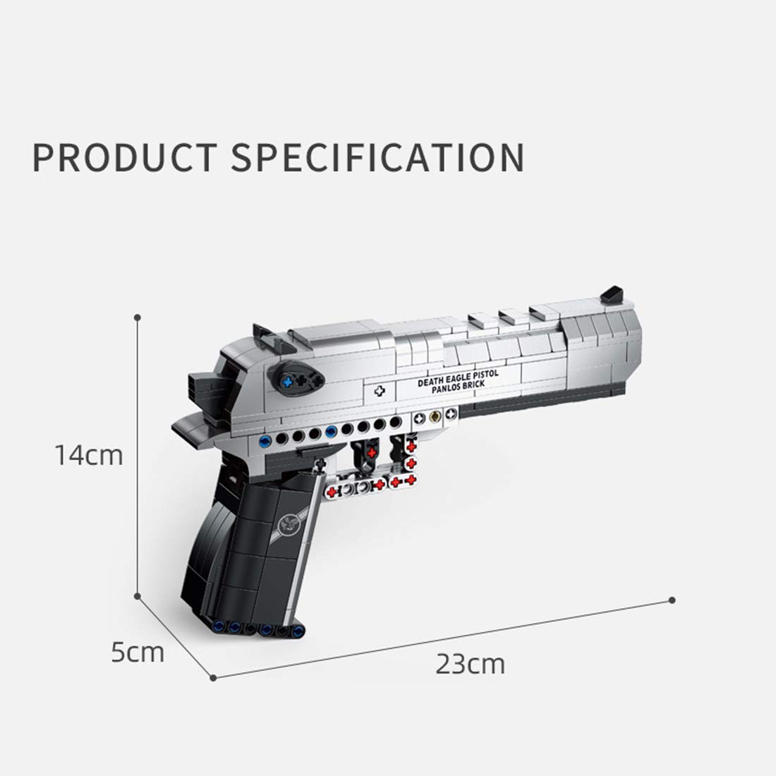 NOSTEA Technics Simulated Desert Eagle Shooting Toy Building Block, 360 PCS, Toys Building Blocks Compatible with Lego Technic
