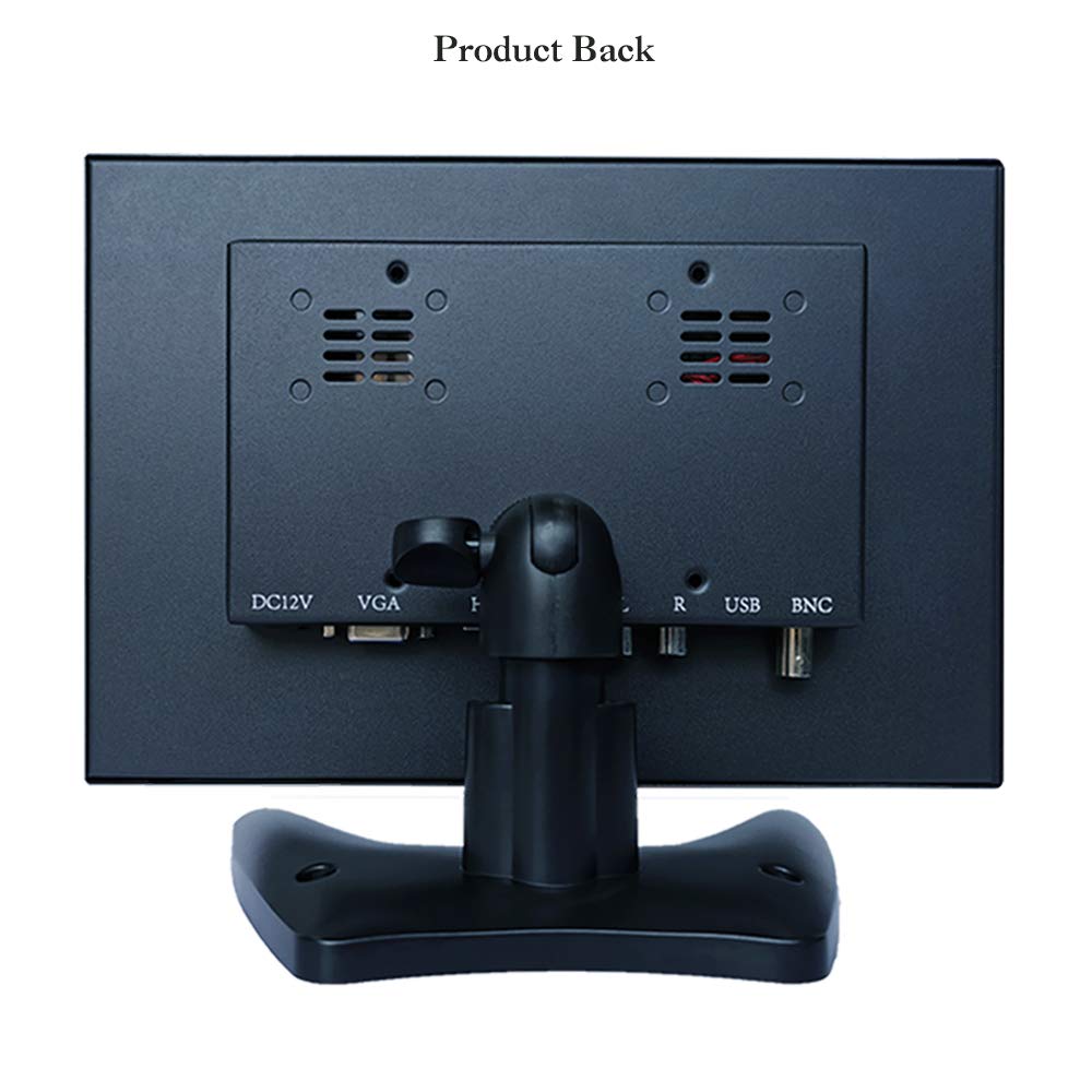 iChawk 10.1" inch Monitor 1280x800 16:10 Widescreen HDMI-in VGA USB Metal Shell Support Linux Ubuntu Raspbian Debian OS Resistive Touch Monitor LCD Screen PC Display with Built-in Speaker W101MT-59RL