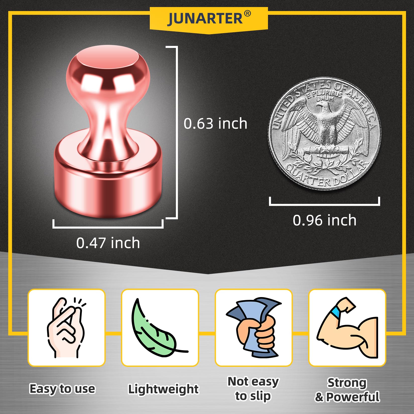 Junarter 20 Pack Fridge Magnets Whiteboard Magnets, Magnetic Push Pins Refrigerator Magnets, Magnets for Fridge, Magnets for Whiteboard, Office Magnets Fridge Magnet Kitchen Magnet Map Magnets