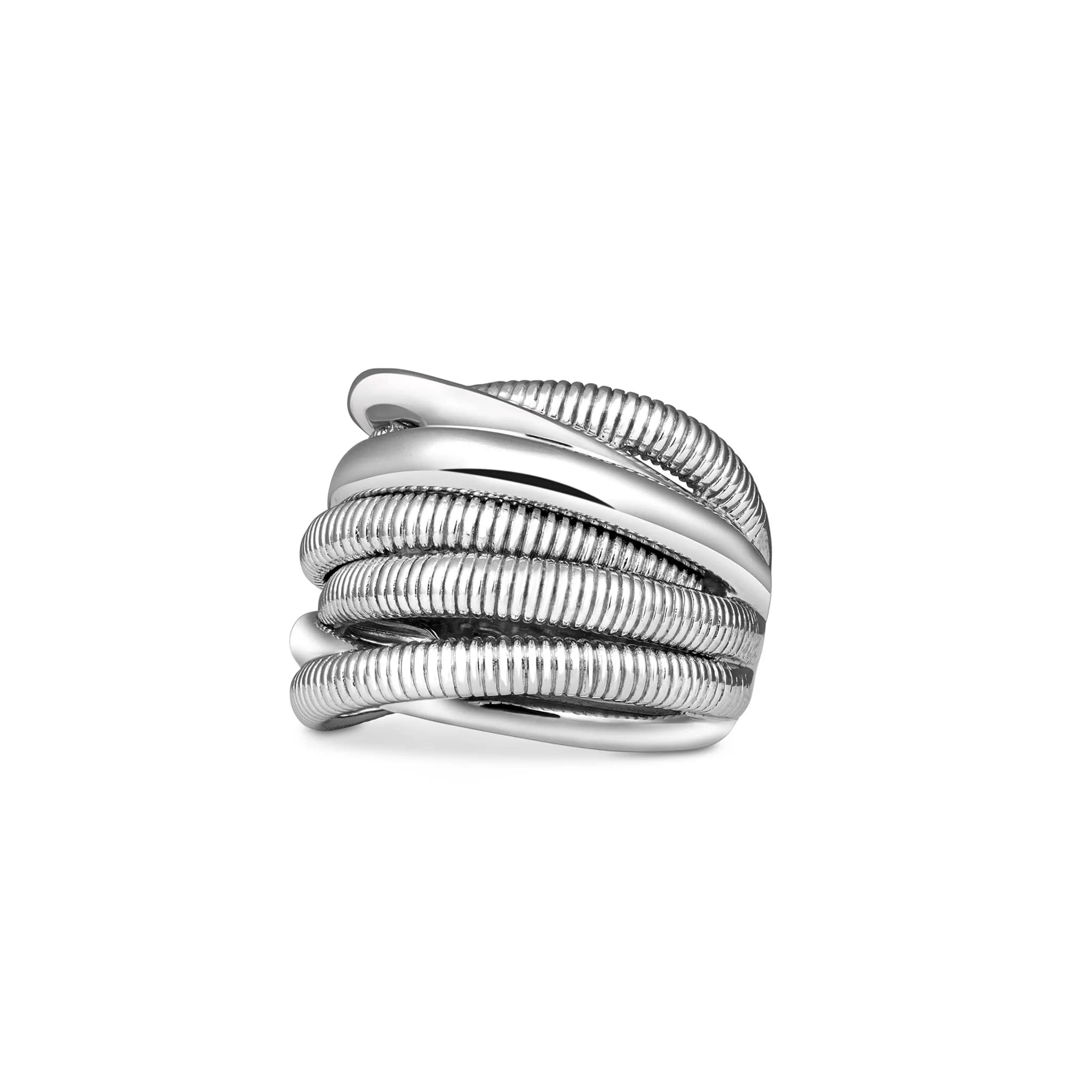 Judith Ripka Eternity Seven Band Highway Ring 9