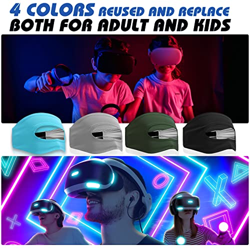 i-FSK VR Masks Sweat Band for Oculus Quest 2 Accessories, VR Eye Mask Cover Adjustable for VR Headsets, Breathable Facemask for Occulusquest2 Virtual Reality Workouts Supernatural, 1 Pack Black