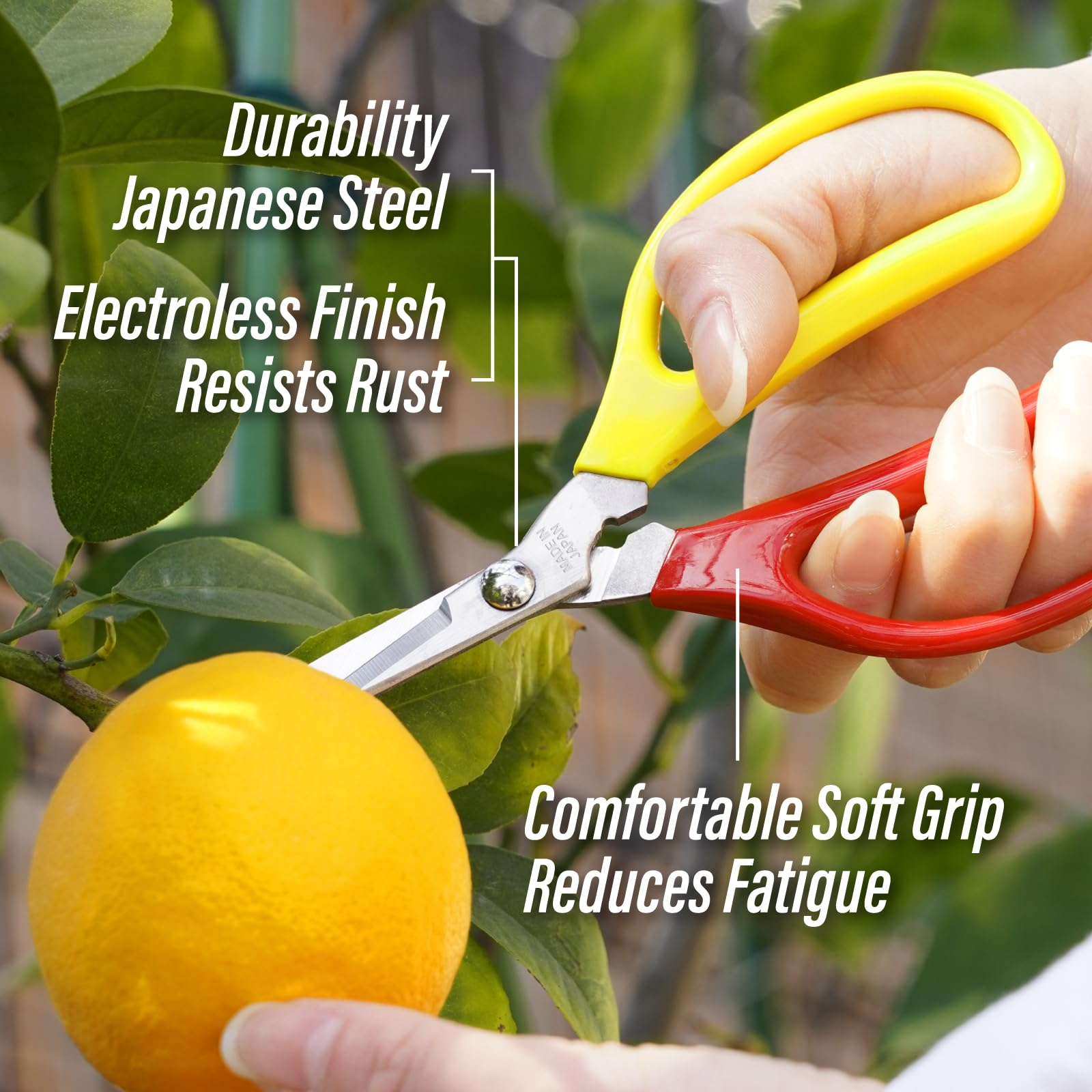 SUIZAN Japanese Trimming Scissors 6” Professional Garden Plant Flower Shears for Gardening Tools