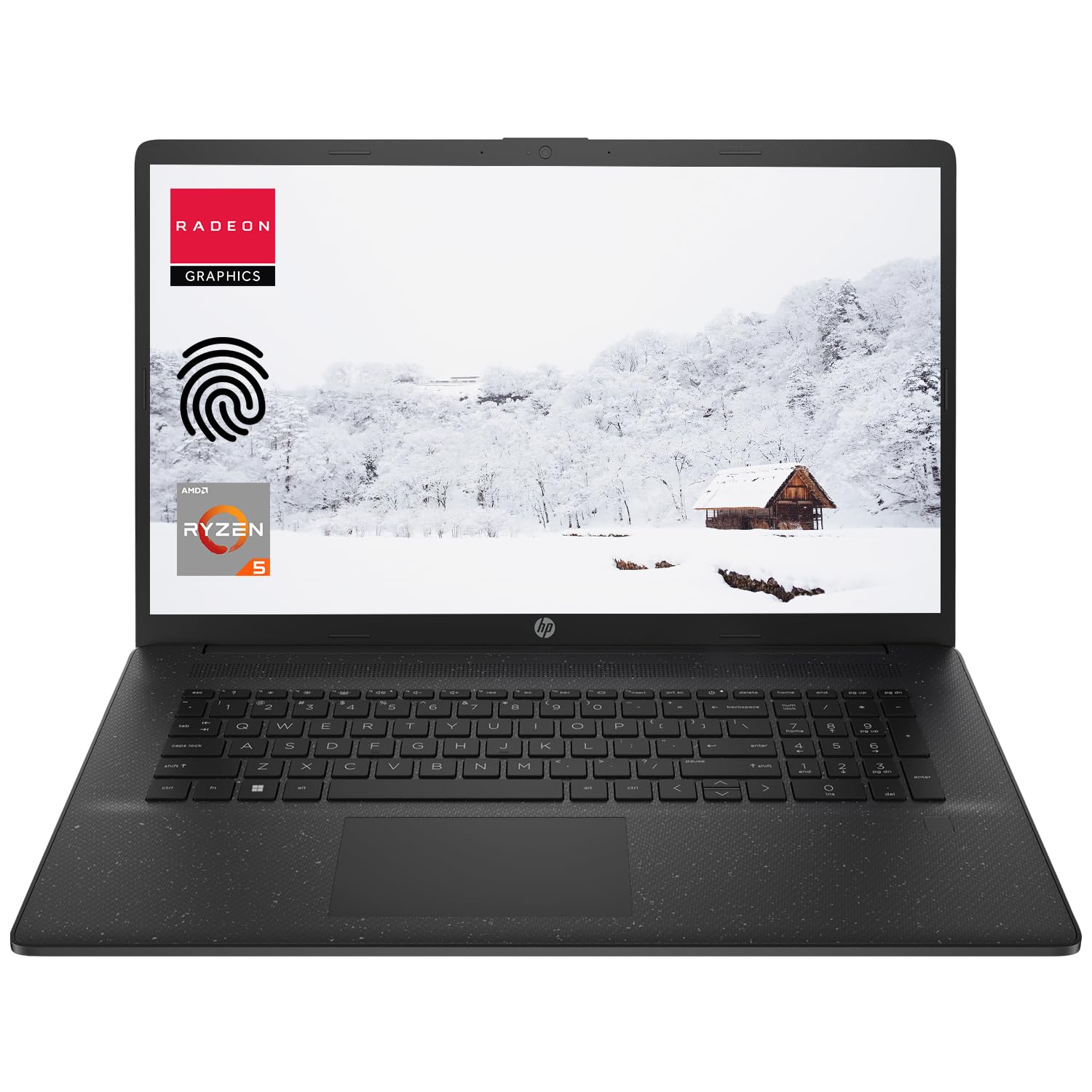 HP 2023 Newest Laptop, 17.3" FHD Display, AMD Ryzen 5 5625U Processor (Beats i7-1165G7), 32GB RAM, 2TB PCIe NVMe SSD, Fingerprint Reader, HDMI, Webcam, Wi-Fi, Bluetooth, Windows 11 Home, Jet Black