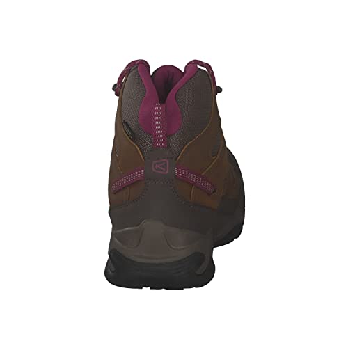 KEEN Women's Circadia Mid Height Comfortable Waterproof Hiking Boots, Syrup/Boysenberry, 12