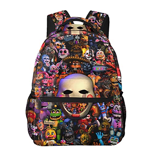 WILADU Leisure Travel Bag Work Backpacks Five Horror Nights Video At Game Freddy'S Backpack Lightweight Shoulder Bag Cool Laptop Backpack Classical Basic Briefcase Laptop Bag