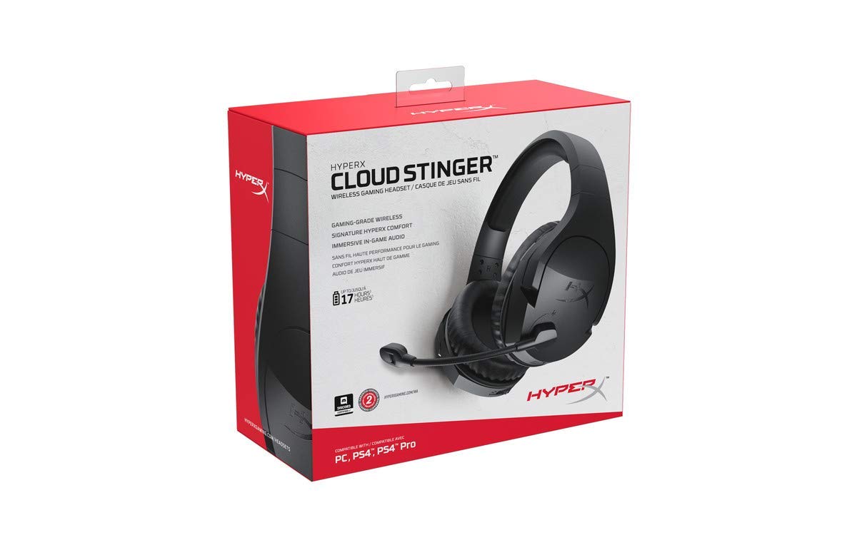 HyperX Cloud Stinger Wireless Gaming Headset for PC, PS4 and PS4 Pro (Renewed)