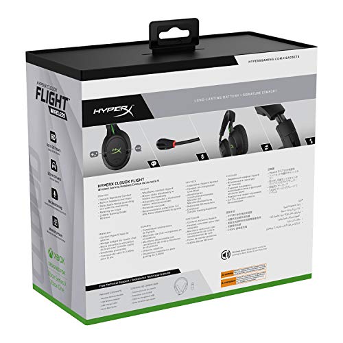 HyperX CloudX Flight β Wireless Gaming Headset, Official Xbox Licensed, Compatible with Xbox One and Xbox Series X|S, Game and Chat Mixer, Memory Foam, Detachable Noise-Cancellation Microphone