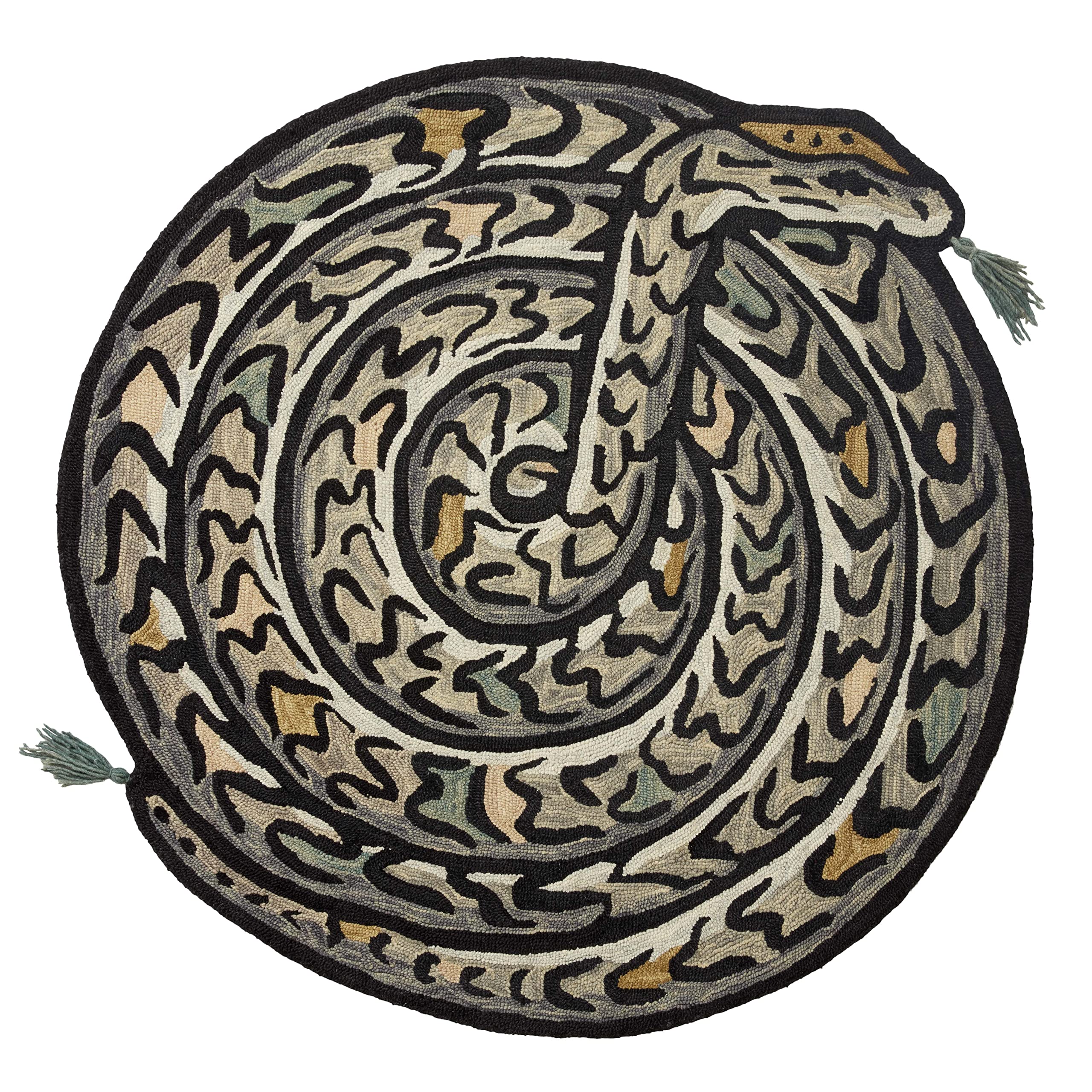 Loloi Justina Blakeney x Selby Grey/Multi 3'-0" x 3'-0" Round Accent Rug