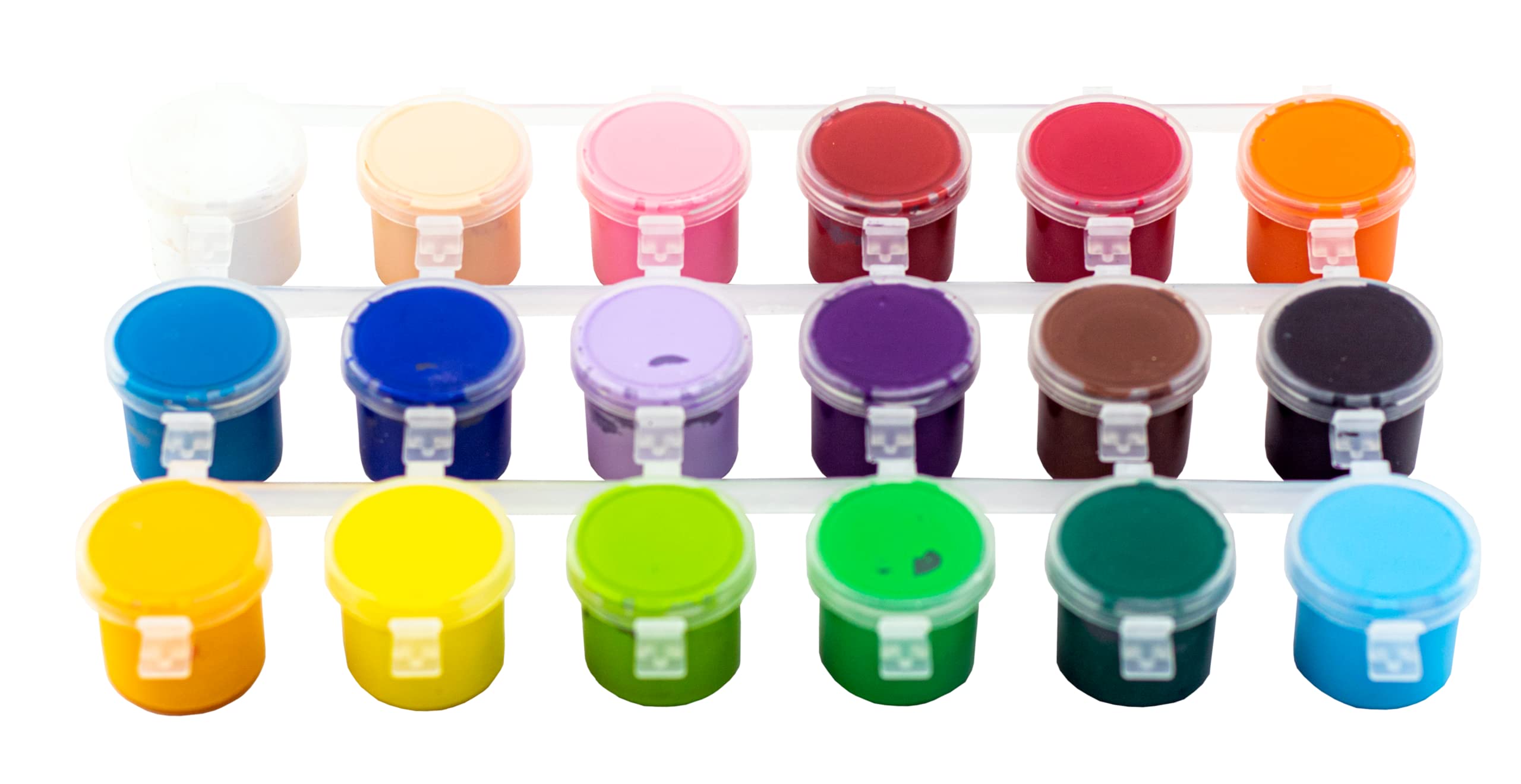 Iconikal 72 piece Acrylic Paint Set Non-Toxic,10ml Each, 18-Colors, 4 of each