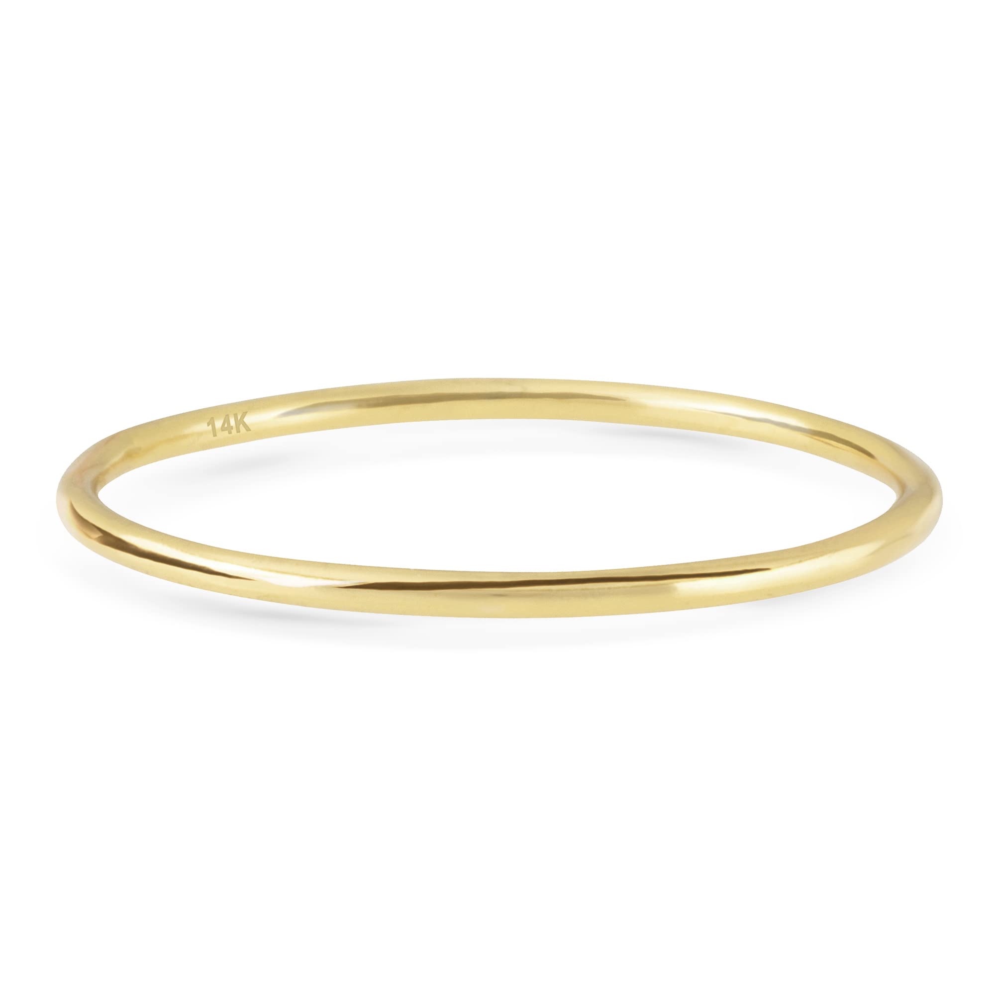 JULIETTE COLLECTION 14K Yellow Gold 0.75MM Thin Band Stacking Rings for Women β Size 8.75