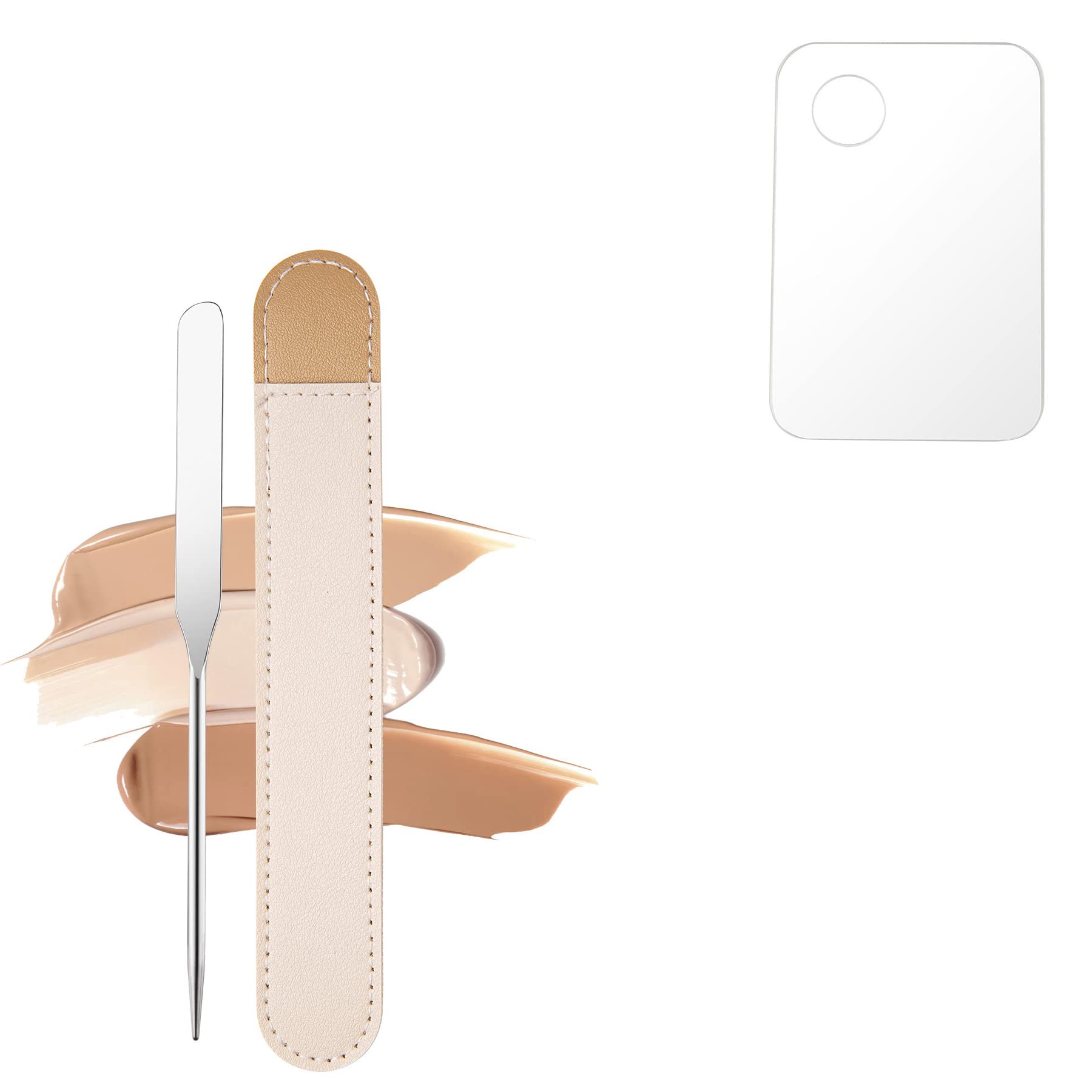 KnjoFly Picasso Spatula Makeup Korean, Picasso Makeup Spatula, Stainless Steel Makeup Spatulas and Palette Set, Makeup Spatula Koreanm (Acrylic)