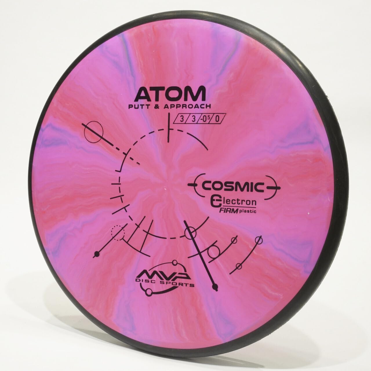 MVP Atom (Cosmic Electron Firm) Putter & Approach Golf Disc, Pick Color/Weight [Stamp & Exact Color May Vary] Purplish Swirly 173-174 Grams