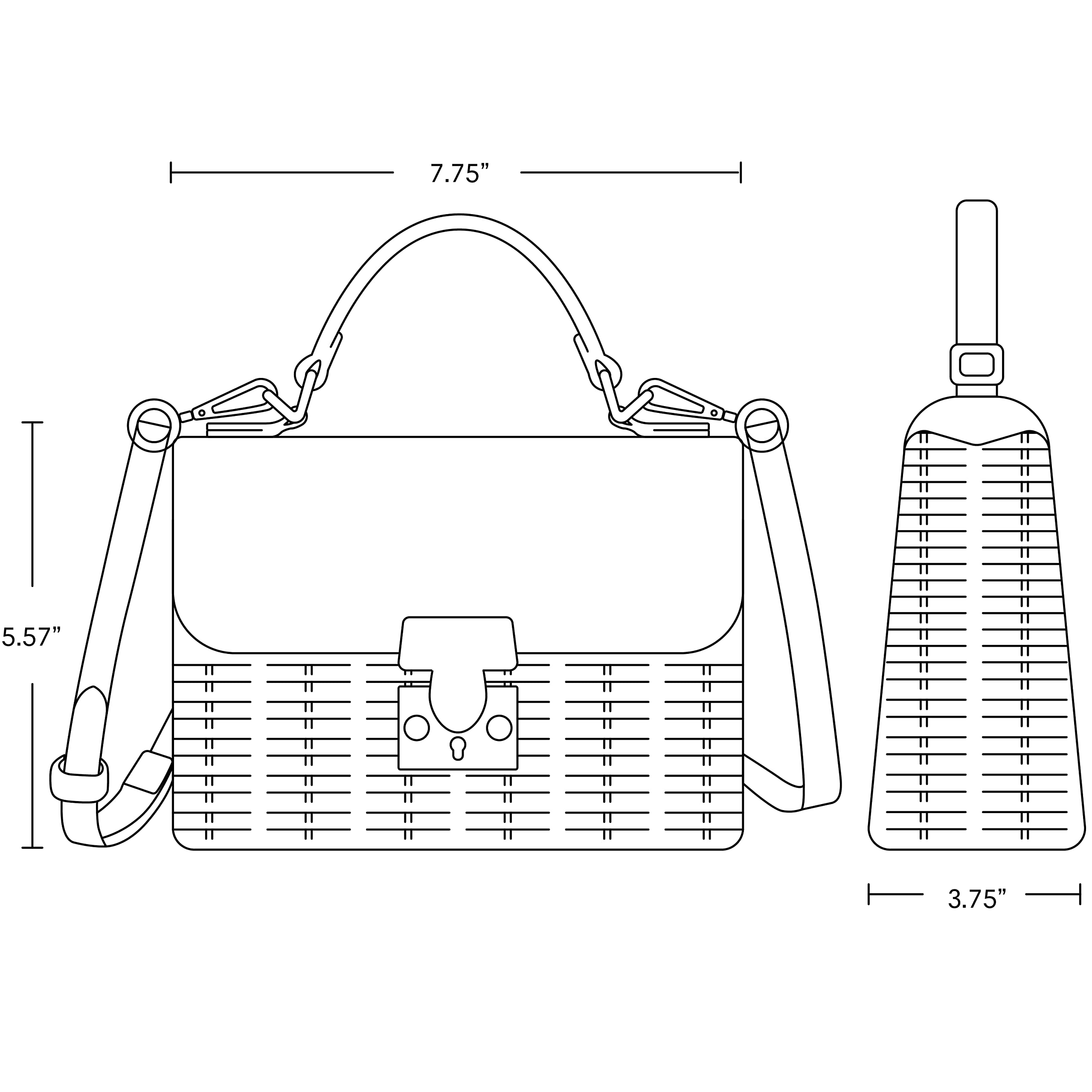 Madison West - The Madeline Crossbody Sunbleached Straw Bag Top Handle Satchel Bag for Women - Bone