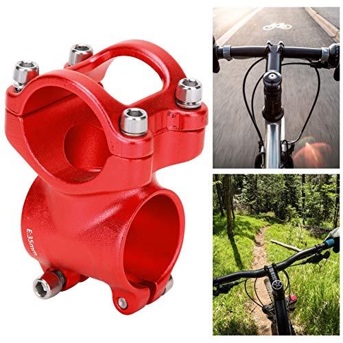 Kadimendium Colorful Bike Stem, Handlebar Short Stem, Durable Bicycle Handlebar Riser Sturdy Downhill Bikes for Road Bikes Mountain Bikes for Fixed Gear Bikes(red)