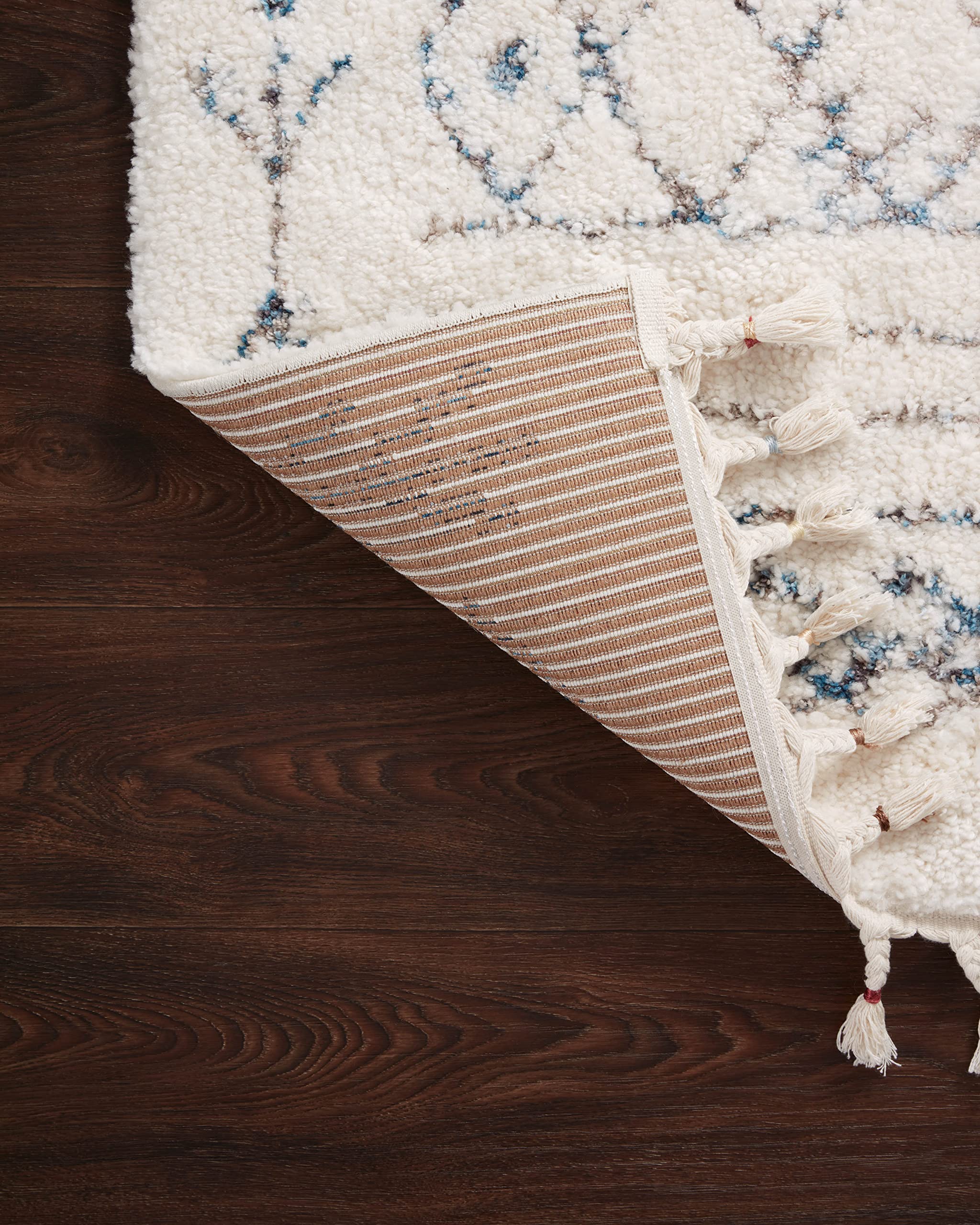 Loloi Justina Blakeney Ronnie Collection RON-02 Ivory/Sky 2'-2'' x 3'-9'' Accent Rug