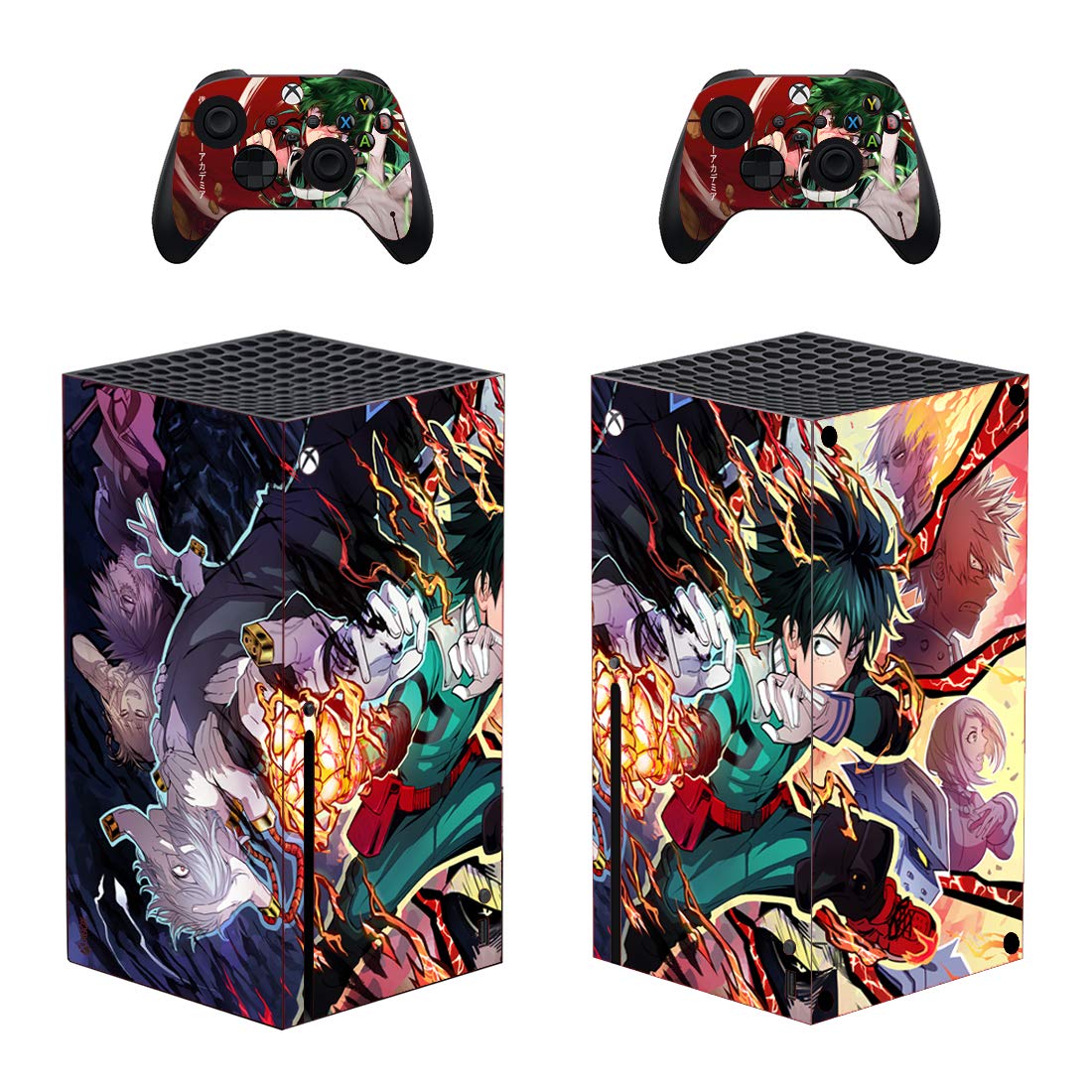 KAJAL MANI X-box-One-Series X Skin Set Hero college HD Printing Faceplate Protective for Console, Controller Skin Decal