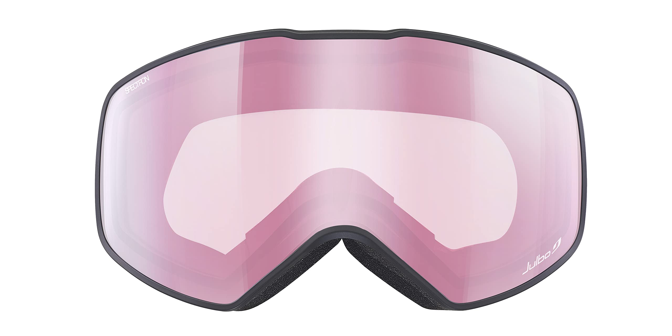 Julbo Pulse Snow Goggles, Black/White Frame - Spectron 1 Rose Lens w/Silver Mirror