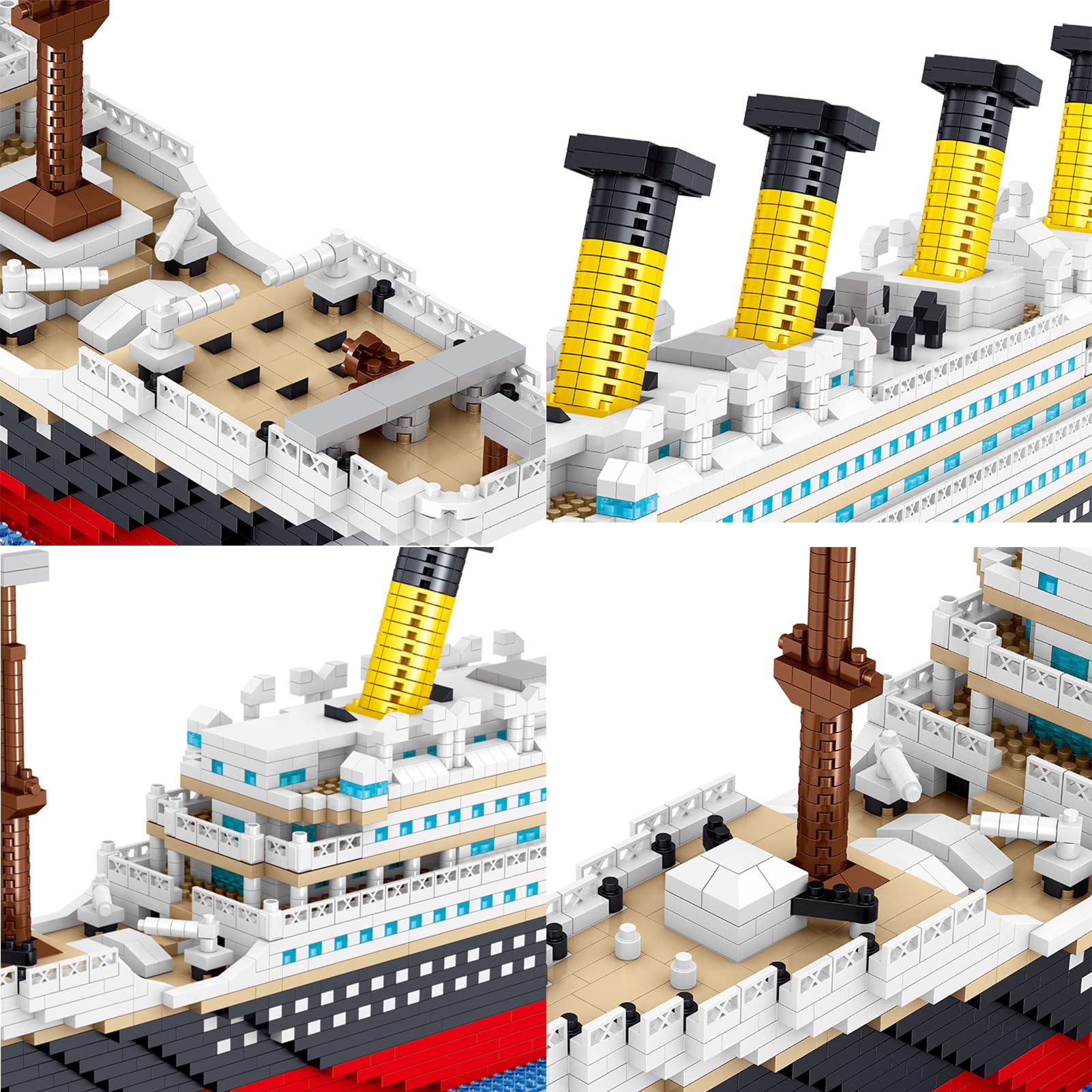 Pamvava Titanic Model Building Block Set-Mini Bricks - 4404 Pieces Toys, Titanic Ship Blocks Kit Gifts for Adults and Kids
