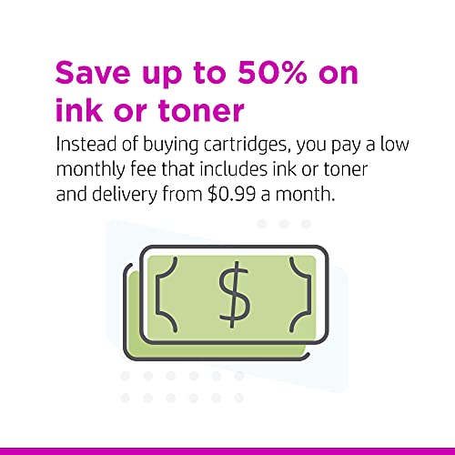 HP DeskJet 3755 Compact All-in-One Wireless Monochrome Printer - Seagrass Accent (J9V92A) and Instant Ink $5 Prepaid Code